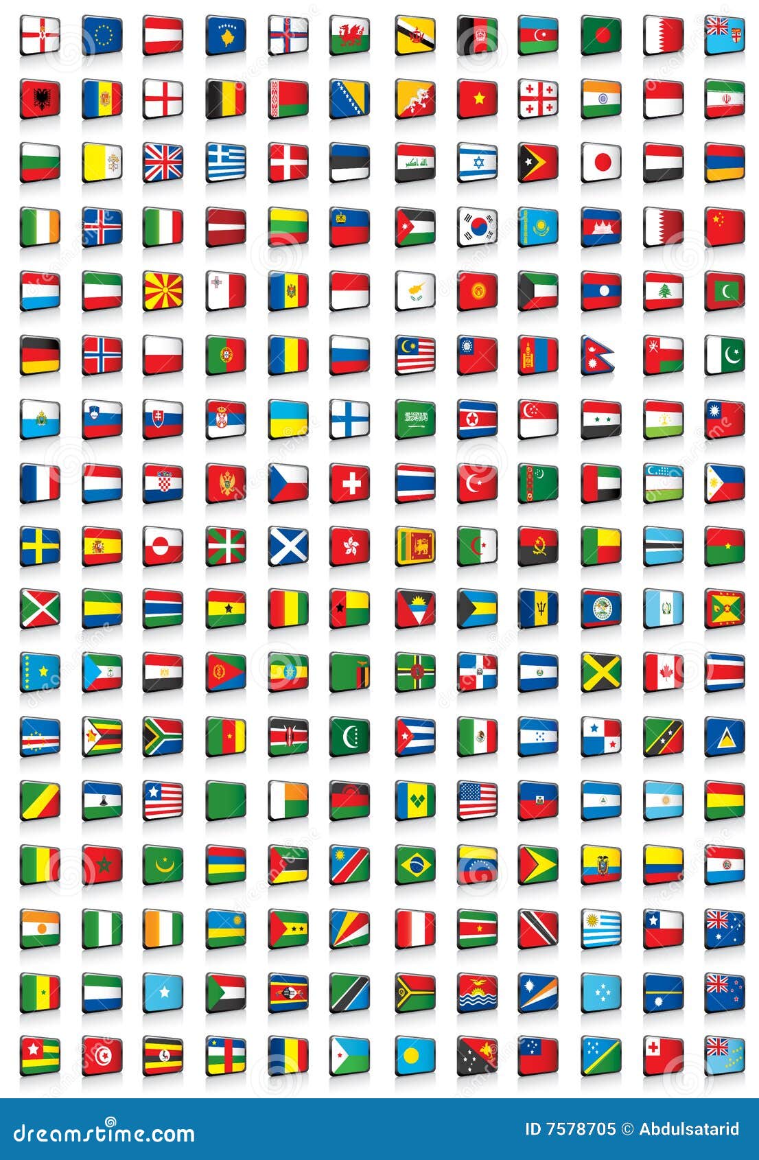 Todas As Bandeiras Do Mundo Foto de Stock Royalty Free - Imagem: 7578705