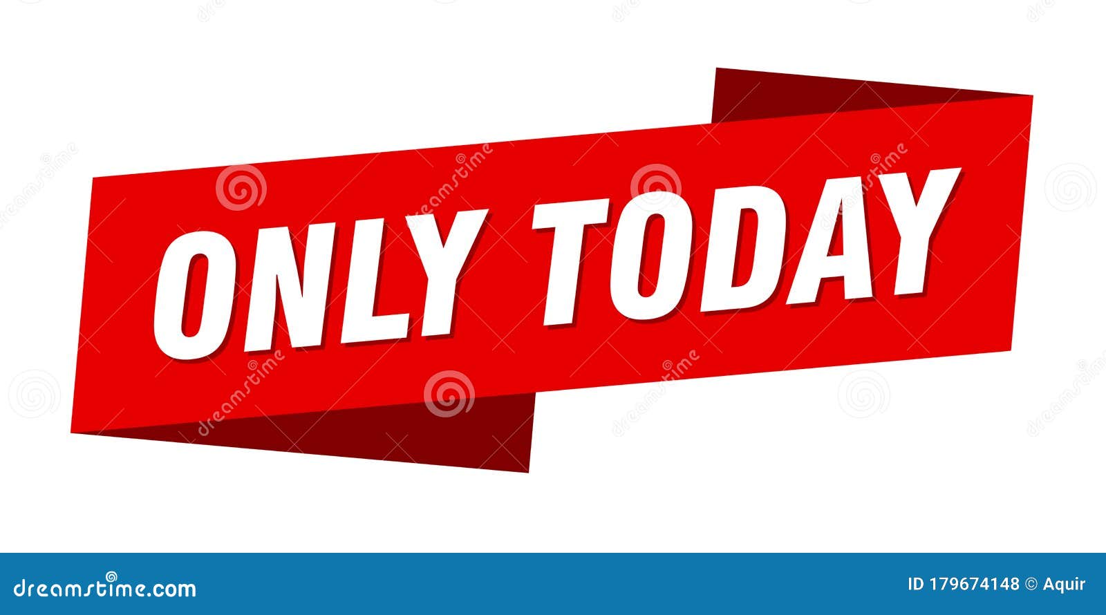Only Today Banner Template. only Today Ribbon Label Stock Vector ...