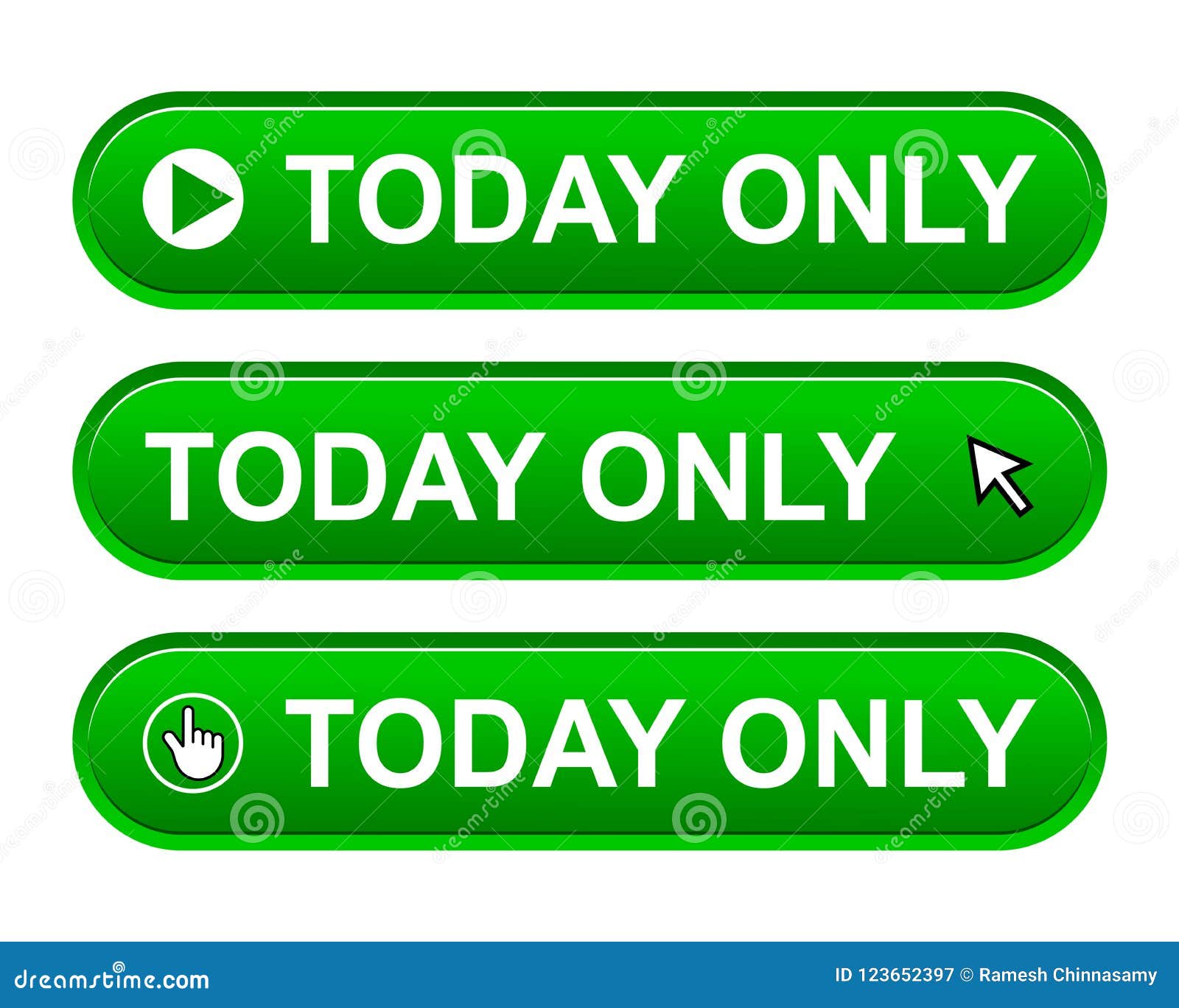 Today only button stock vector. Illustration of clip - 123652397