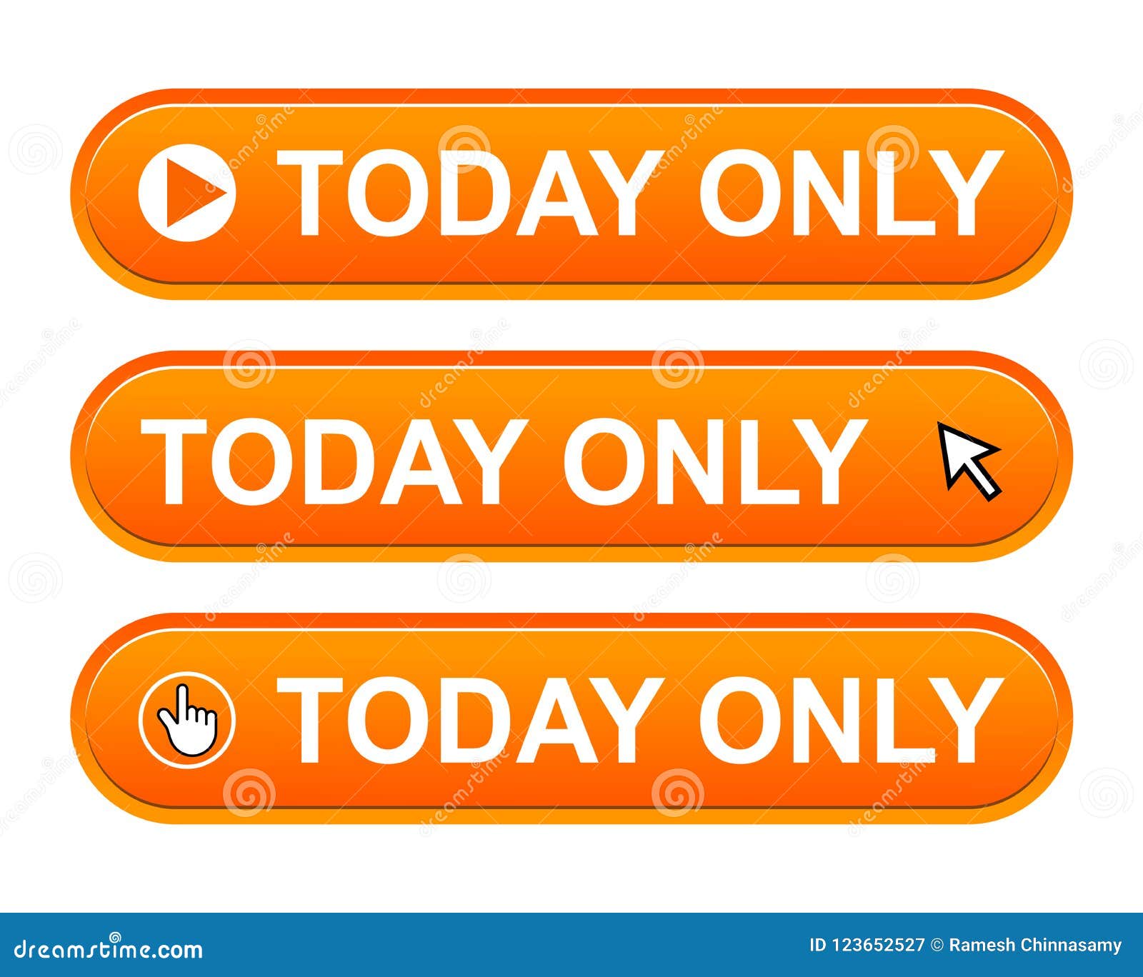 Today only button stock vector. Illustration of graphic - 123652527
