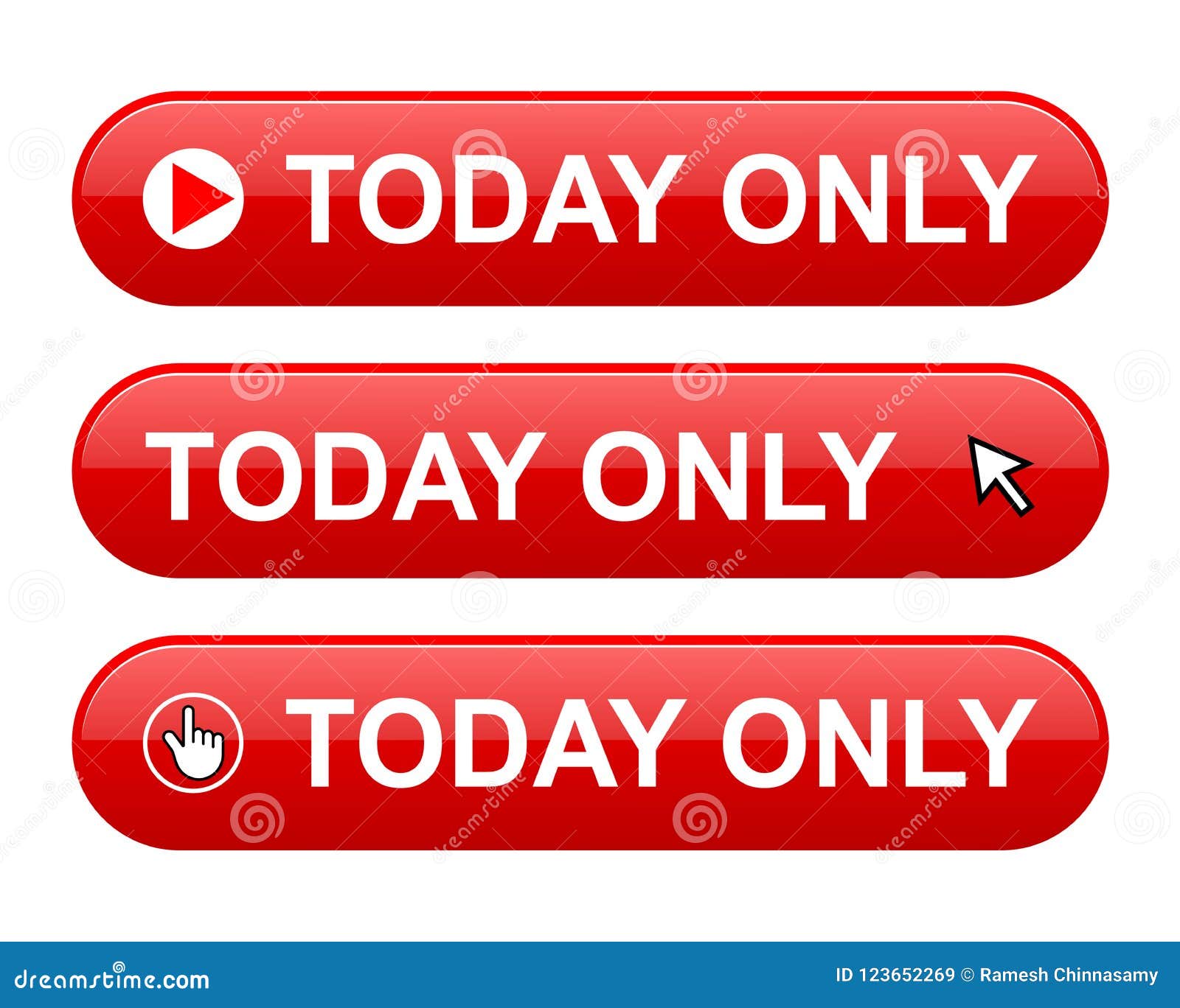 Today only button stock vector. Illustration of factory - 123652269