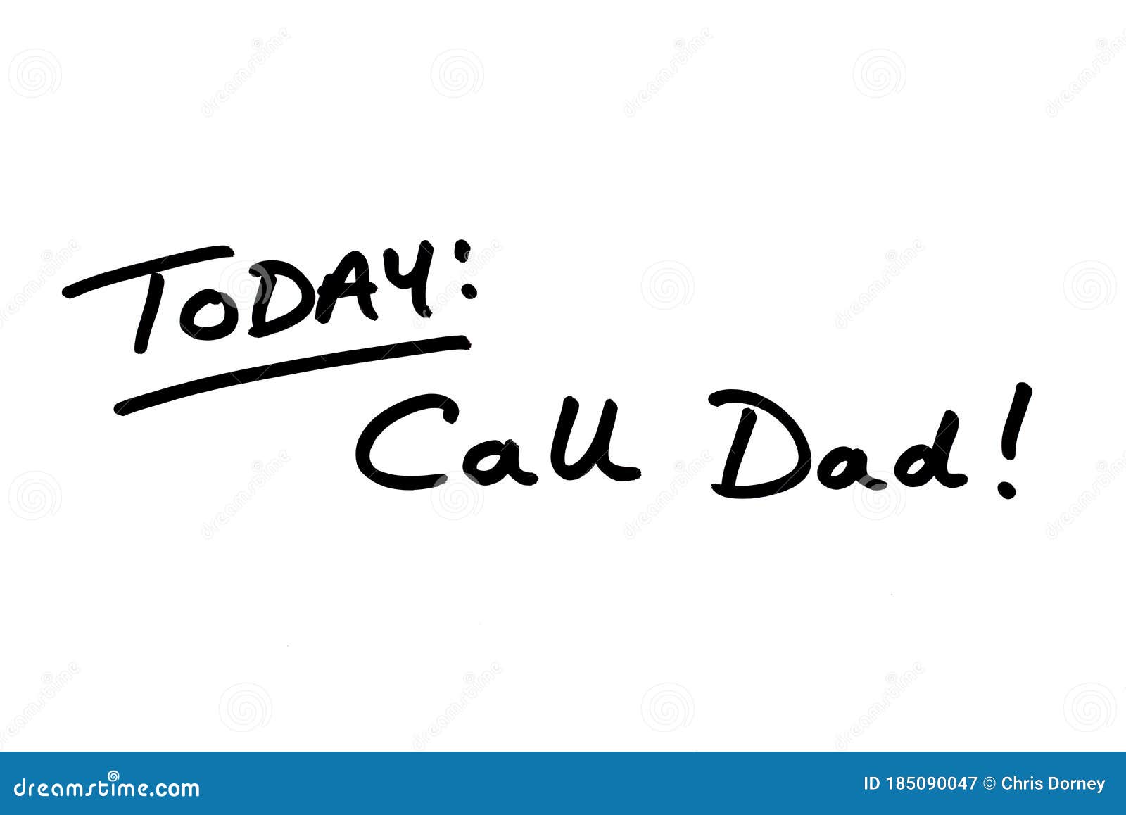 TODAY - Call Dad stock illustration. Illustration of board - 185090047