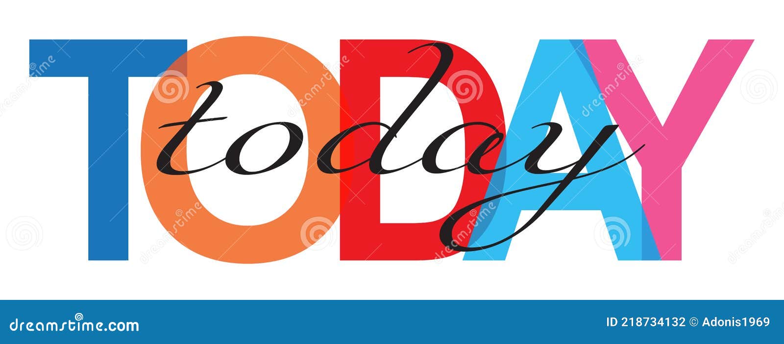 Today colorful letters stock illustration. Illustration of letters ...