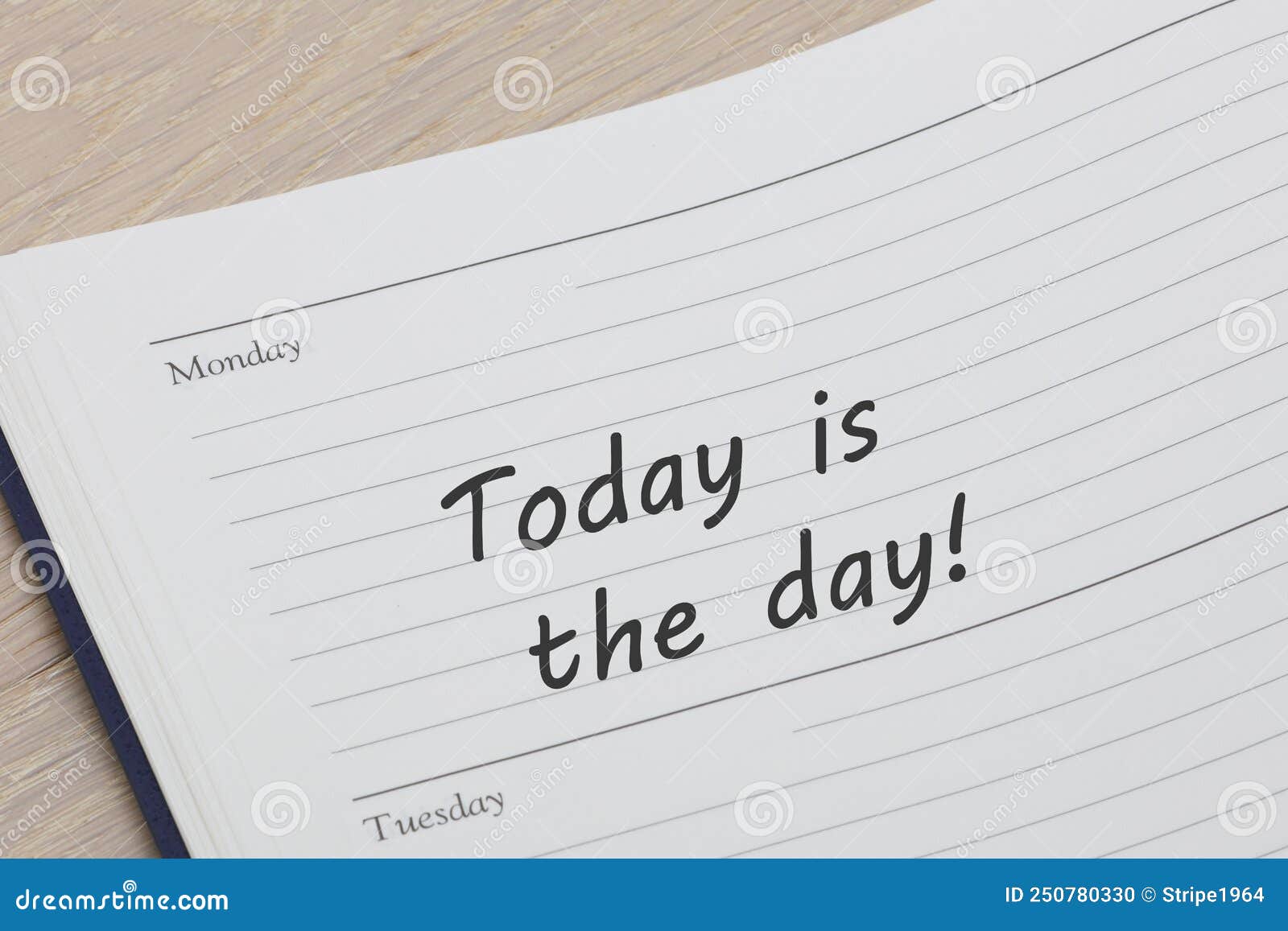 Today is the Day Diary Reminder Appointment Open on Desk Stock Photo ...