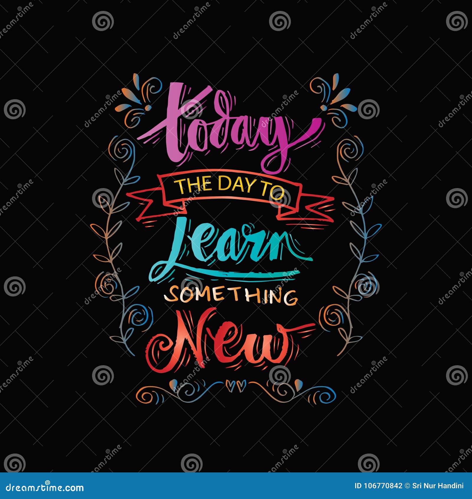 Today the Day Learn Something New Stock Illustration - Illustration of ... Today the Day Learn Something New Stock Illustration - Illustration of ...