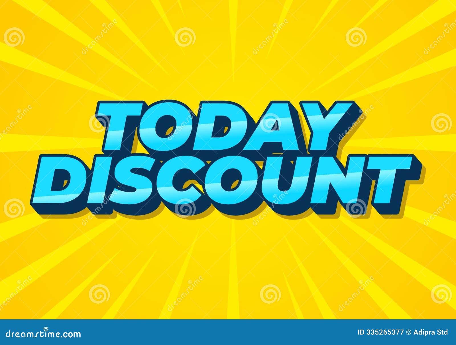 Today Discount. Text Effect in 3D Style with Modern Colors Stock ...