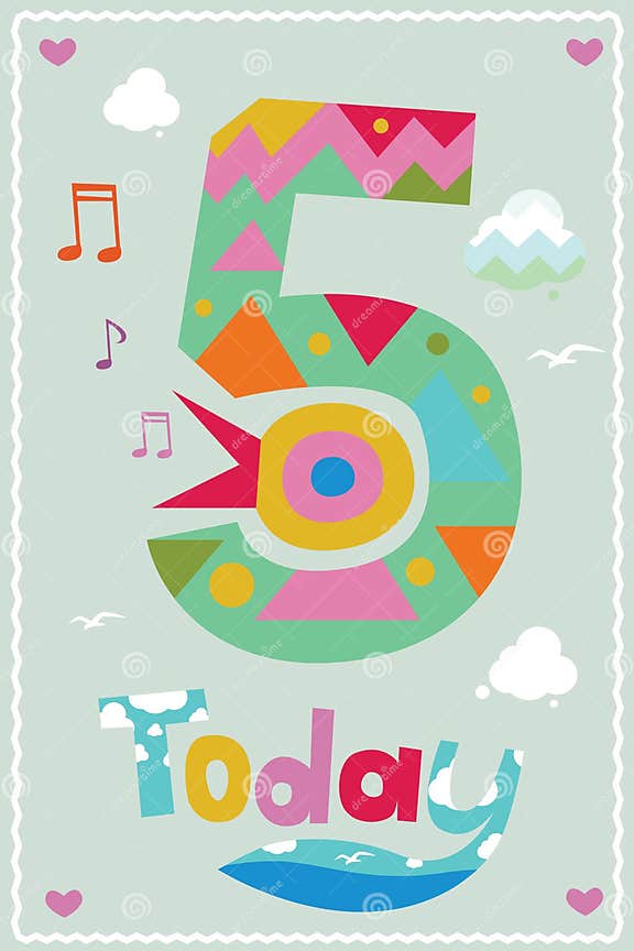 Today 5 Holiday card stock vector. Illustration of bird - 42992683