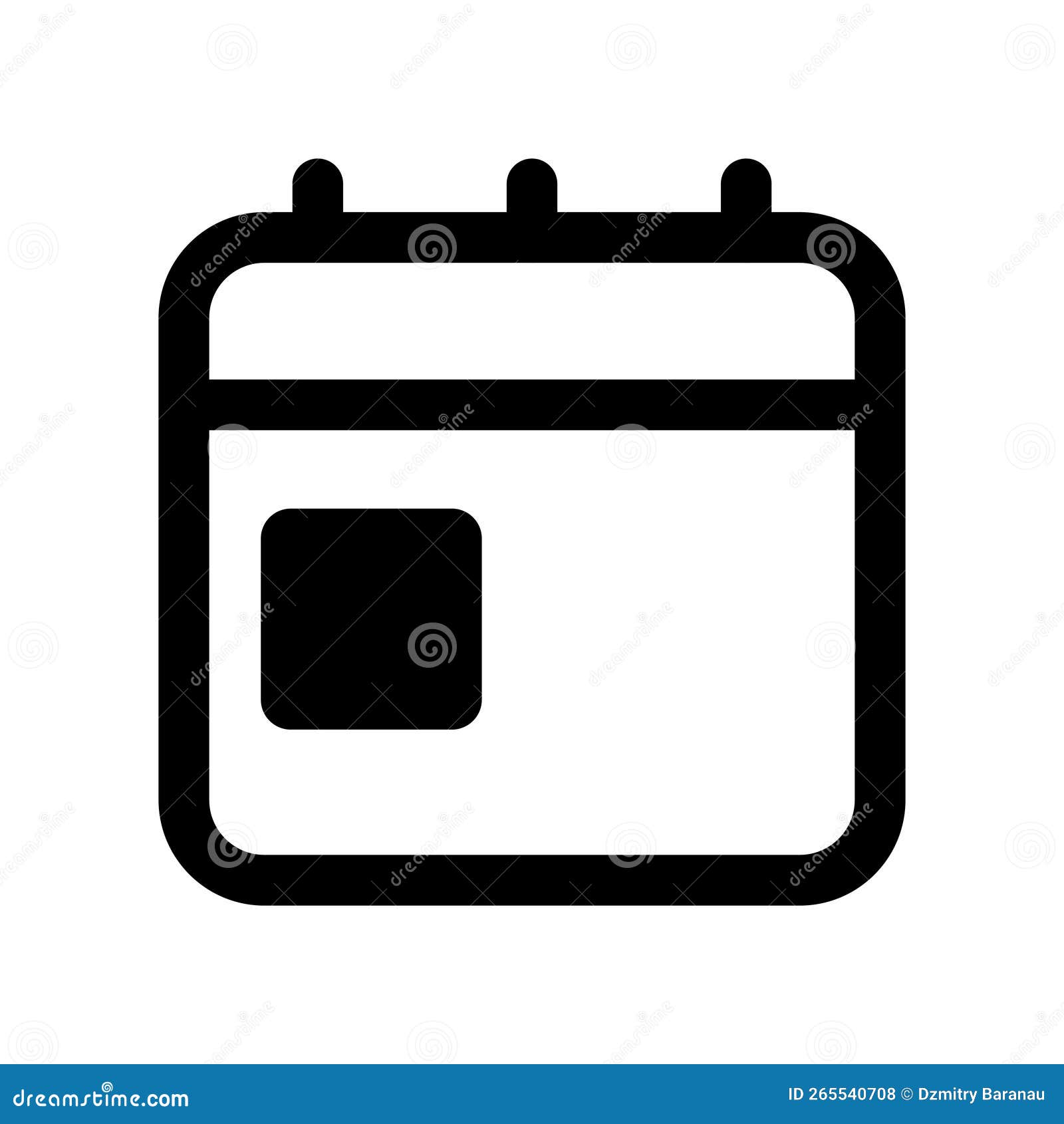 Today Icon Line Isolated on White Background. Black Flat Thin Icon on ...