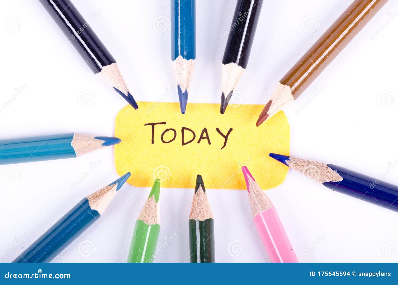 Today Illustration in Colored Pencils Stock Photo - Image of today ...