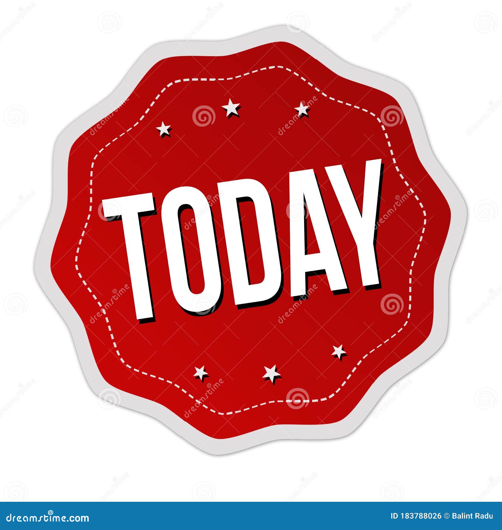 Today label or sticker stock vector. Illustration of retail - 183788026