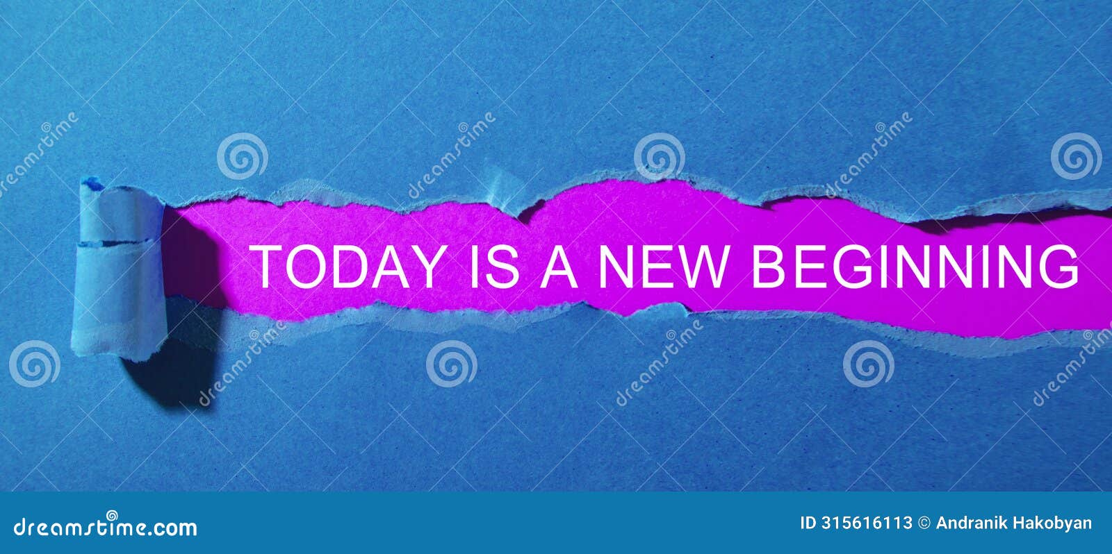 Today is a New Beginning. Motivational and Inspirational Quotes Stock ...