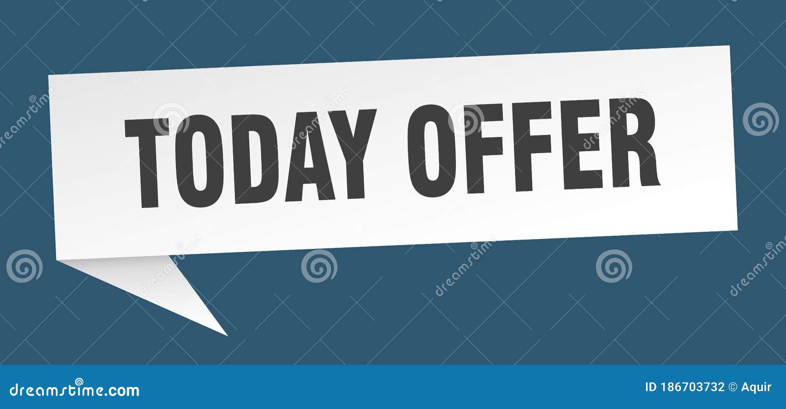 Today Offer Banner. Today Offer Speech Bubble Stock Vector ...