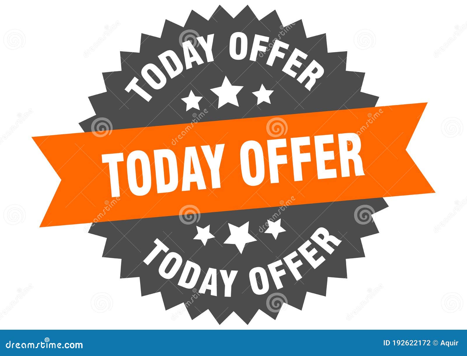 Today Offer Sign. Today Offer Round Isolated Ribbon Label Stock Vector ...