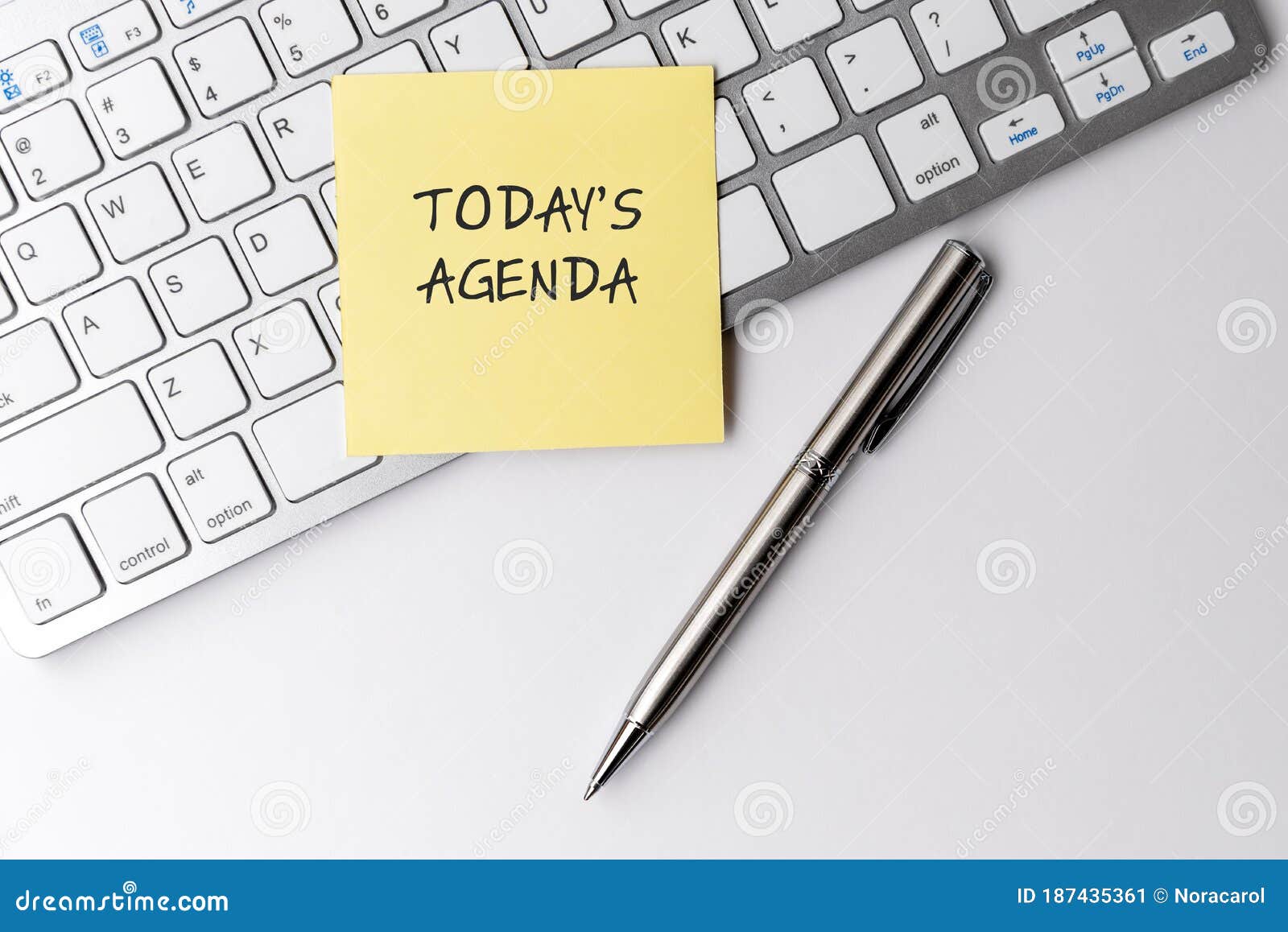 Today`s Agenda Text on Sticky Note Stock Image - Image of appointment ...