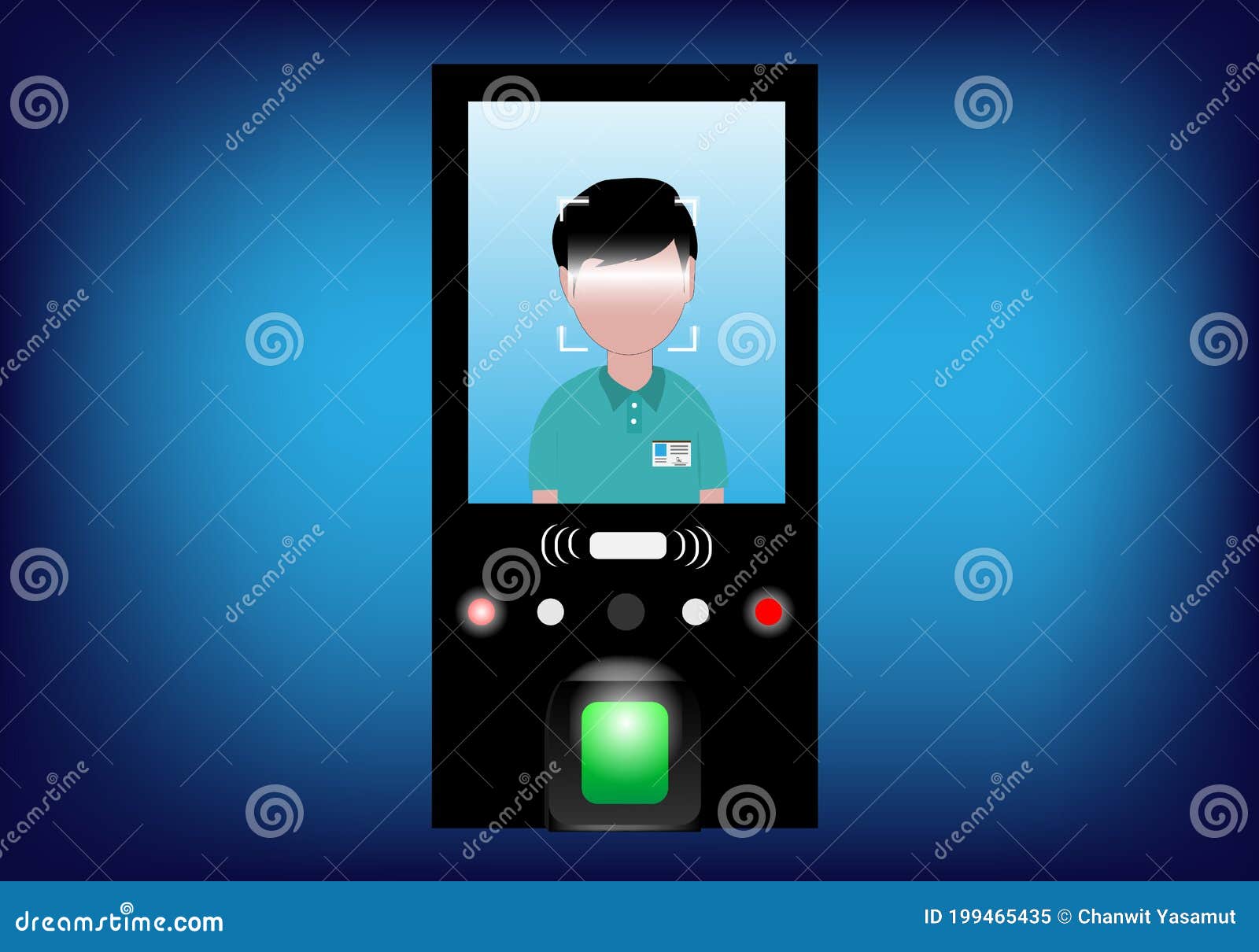 Face Id Scanner Logo With Check Mark Vector Illustration ...