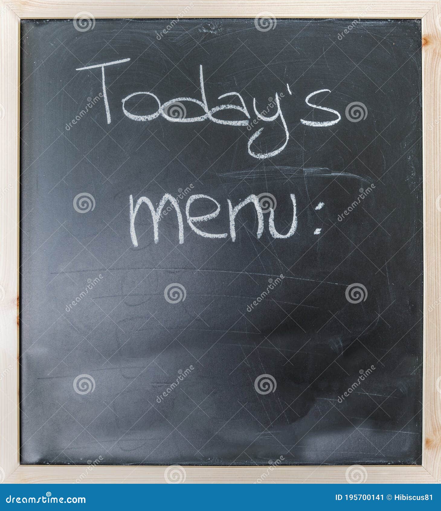 Today`s Menu Written on a Blackboard Stock Image - Image of marketing ...