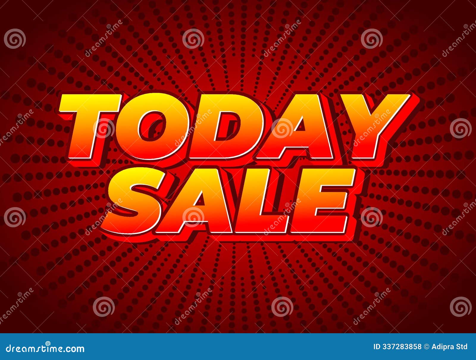 Today Sale. Text Effect in 3D Style with Good Color Combination Stock ...