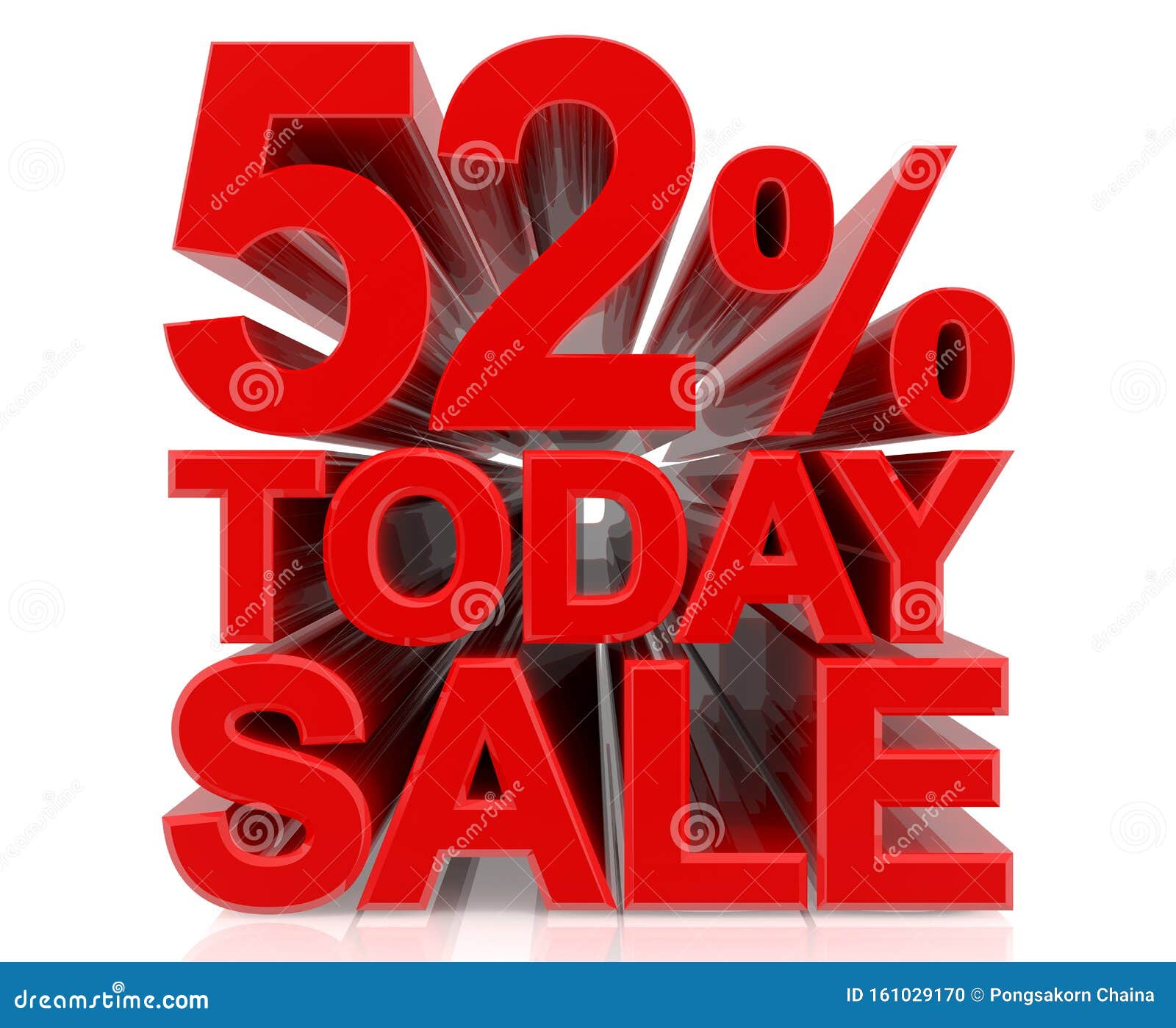 52 TODAY SALE Word on White Background 3d Rendering Stock Illustration ...