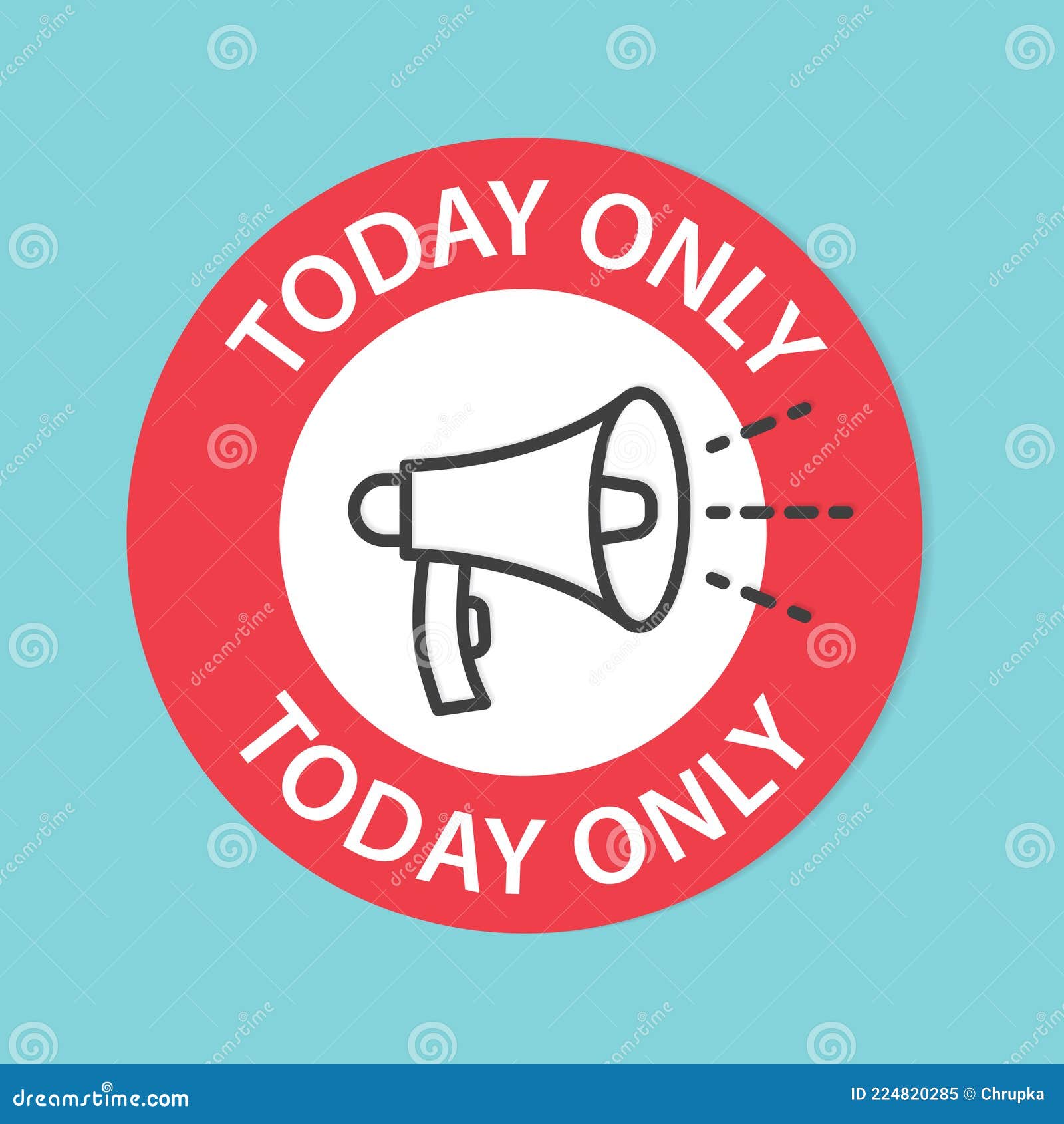 Today only stamp stock vector. Illustration of label - 224820285