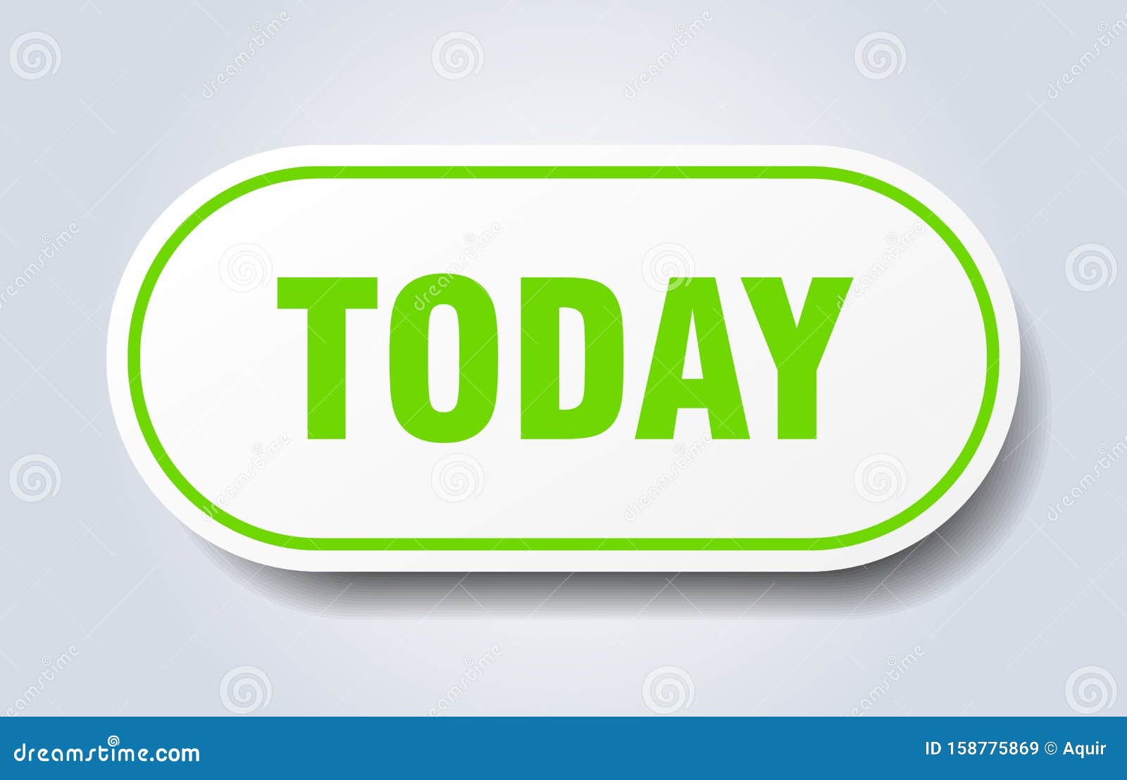 Today sticker. stock vector. Illustration of rounded - 158775869