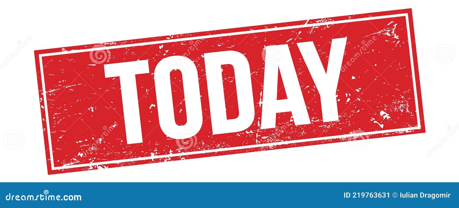 TODAY Text on Red Grungy Rectangle Stamp Stock Illustration ...