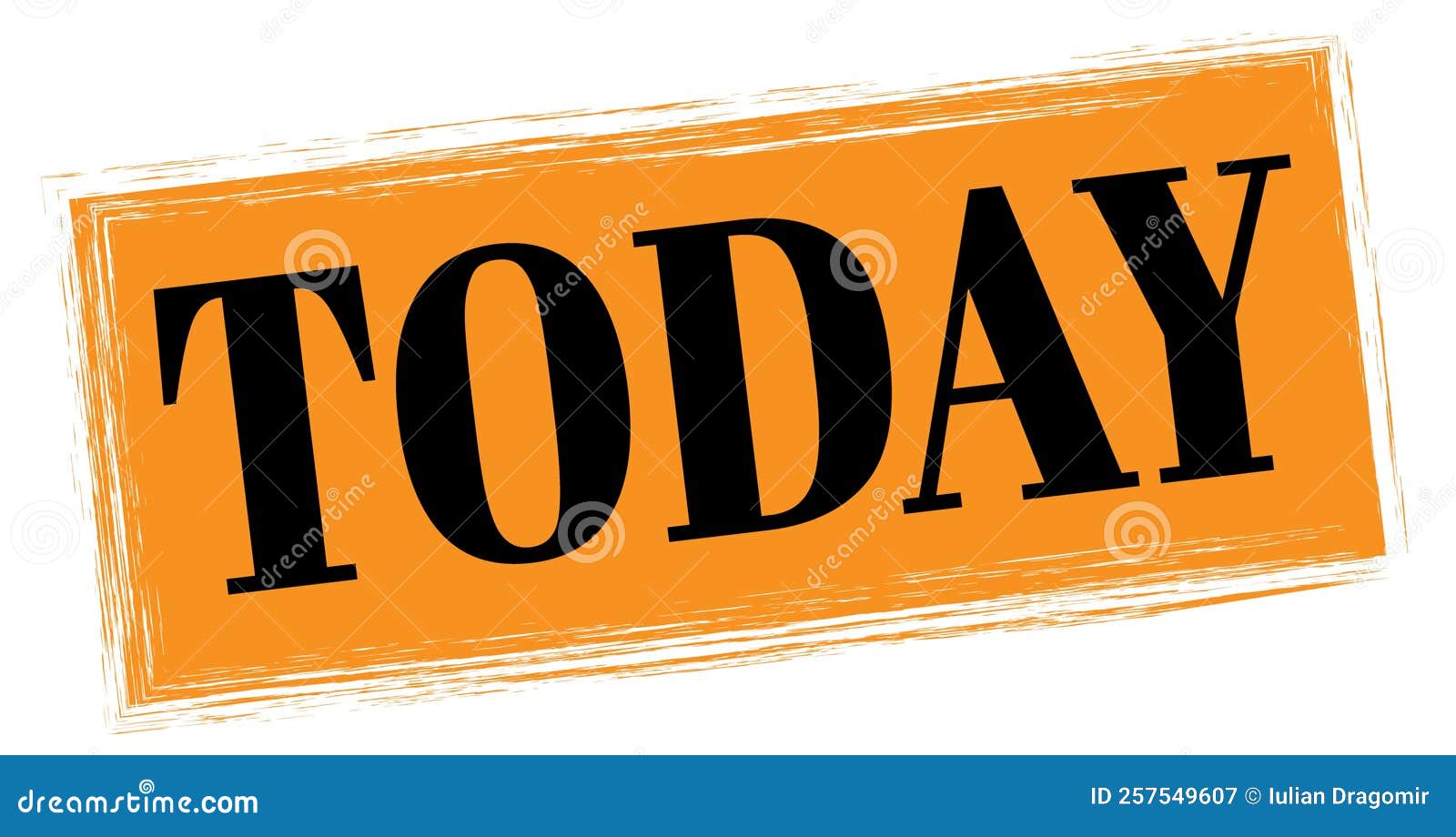 TODAY Text Written on Orange-black Stamp Sign Stock Illustration ...