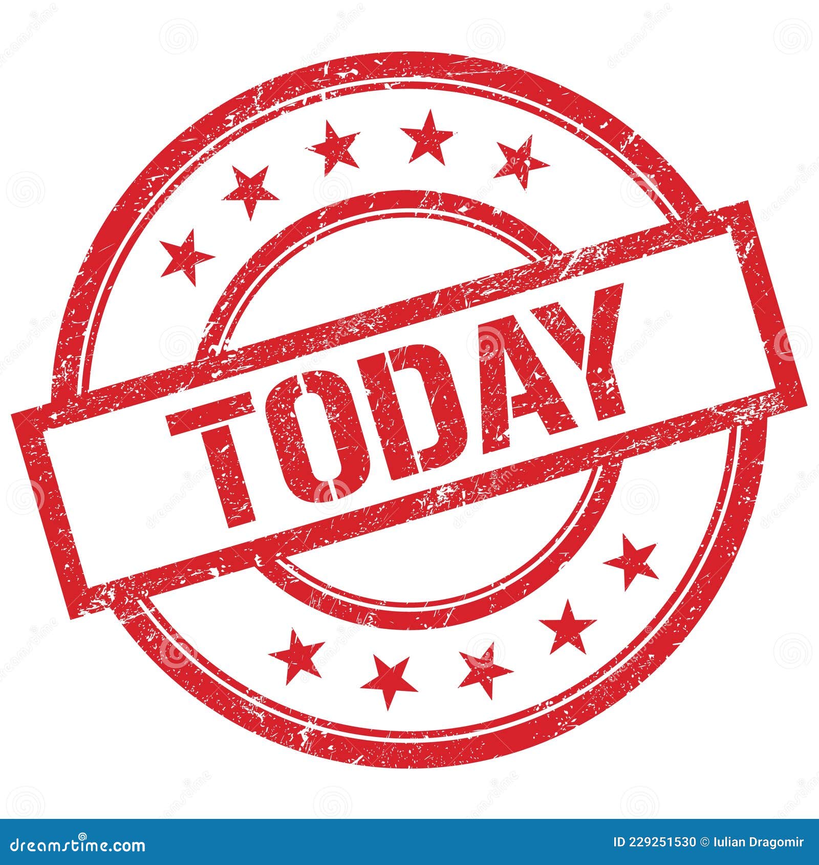 TODAY Text Written on Red Vintage Stamp Stock Illustration ...