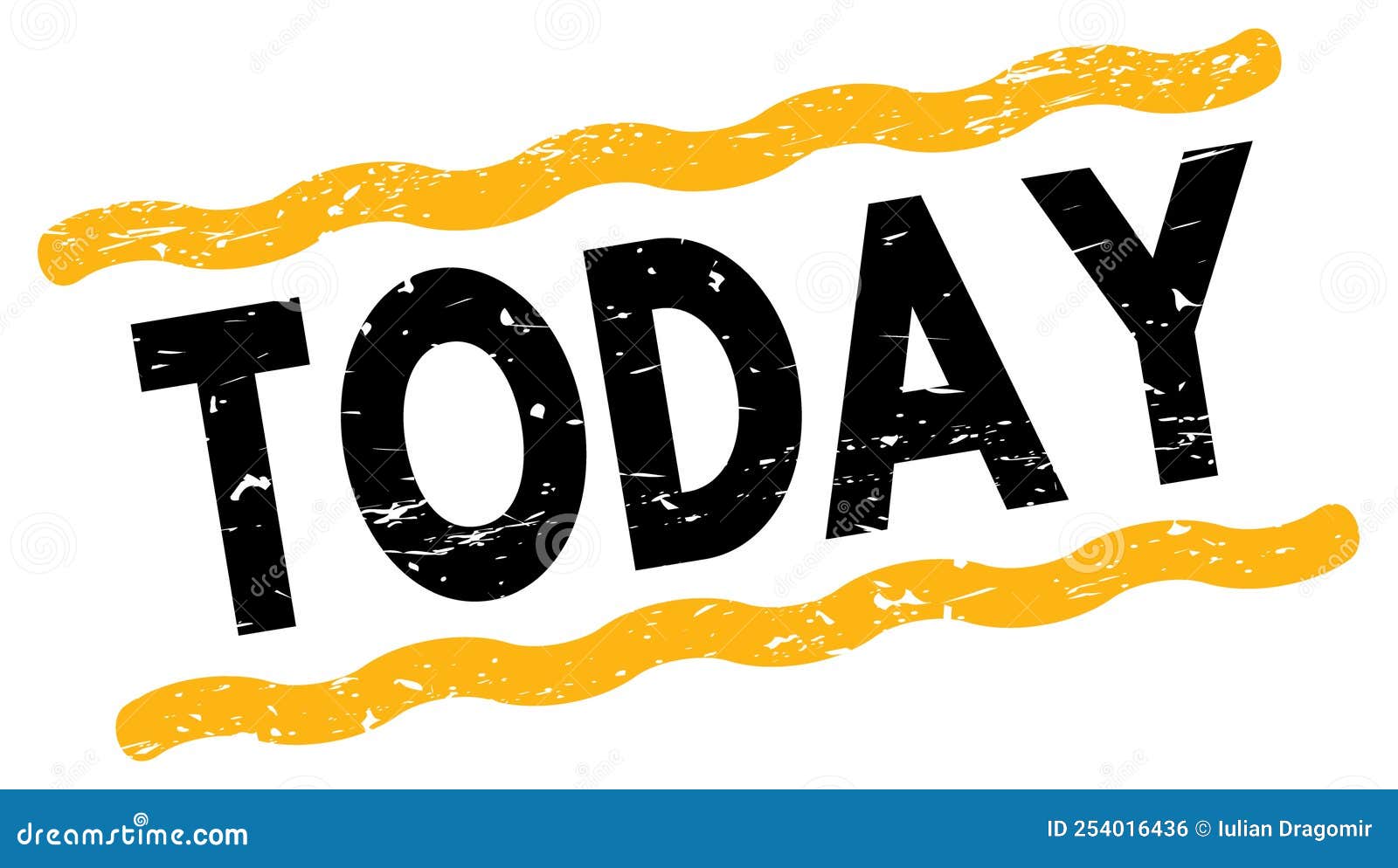 TODAY Text on Yellow-black Lines Stamp Sign Stock Illustration ...