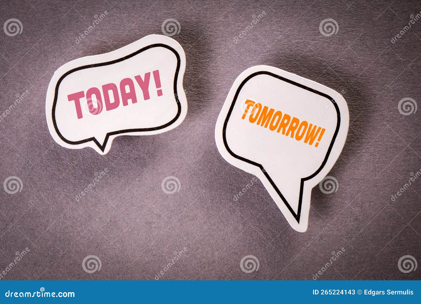 Today and Tomorrow. Planning and Problem Solving Concept Stock Image ...