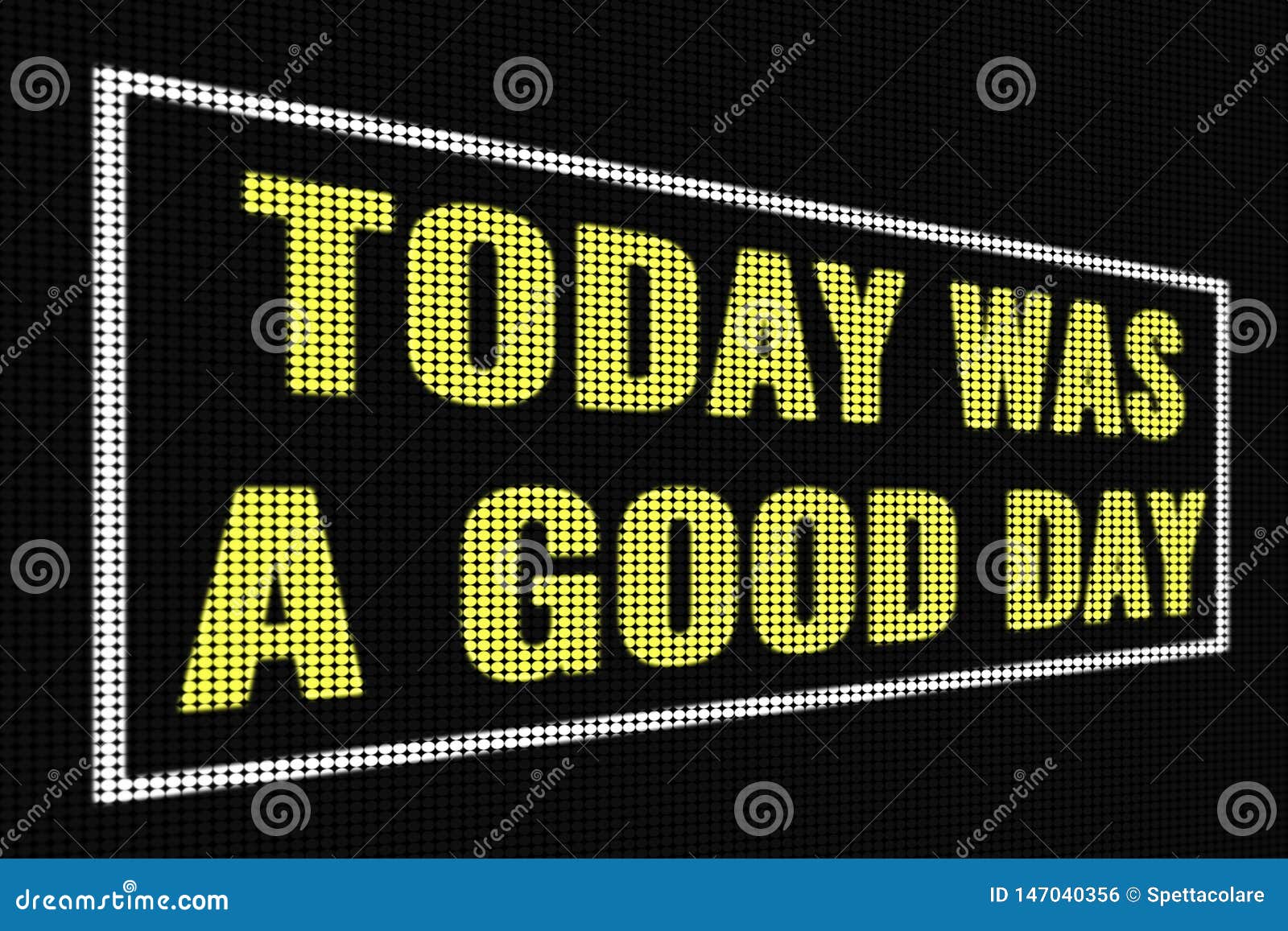 Today Was a Good Day Yellow Text on Dark Screen Stock Illustration ...