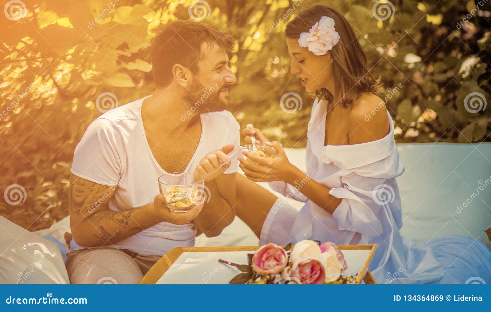 Today we Will Enjoy in Nature Stock Image - Image of couple, people ...