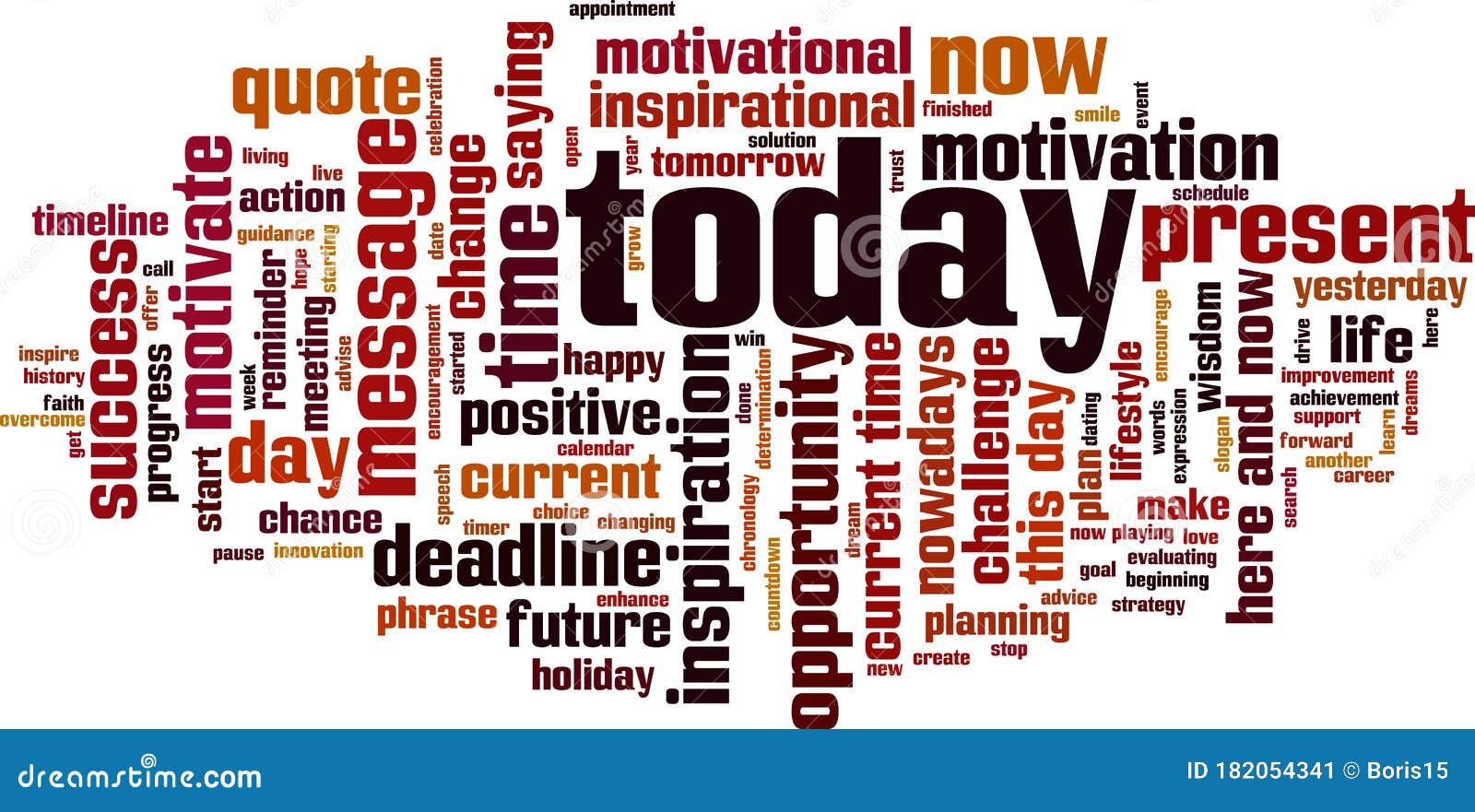 Today word cloud stock vector. Illustration of word - 182054341