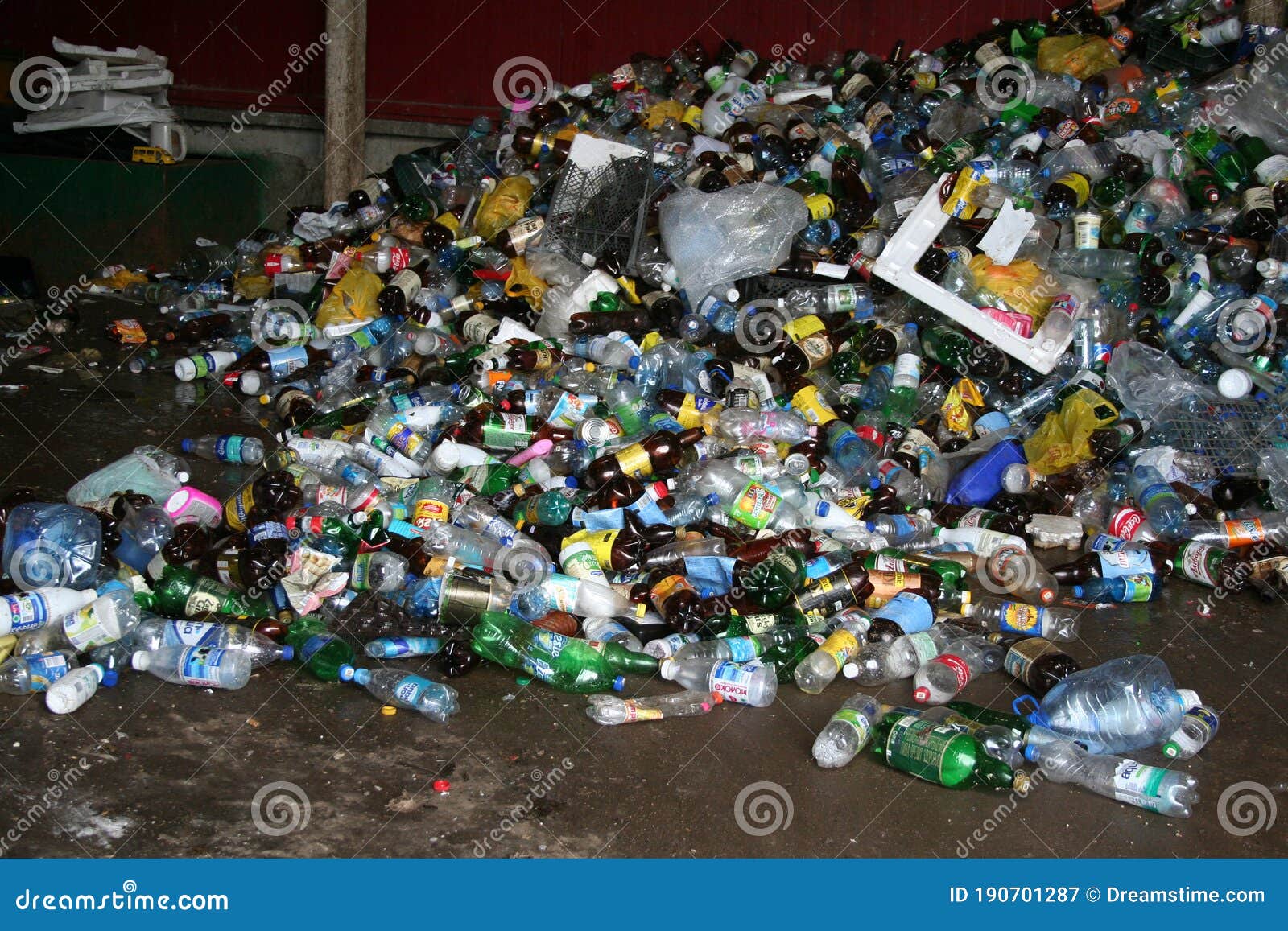Tons Od Rubbish. Plastic Bottles. Ecological Problems Editorial ...