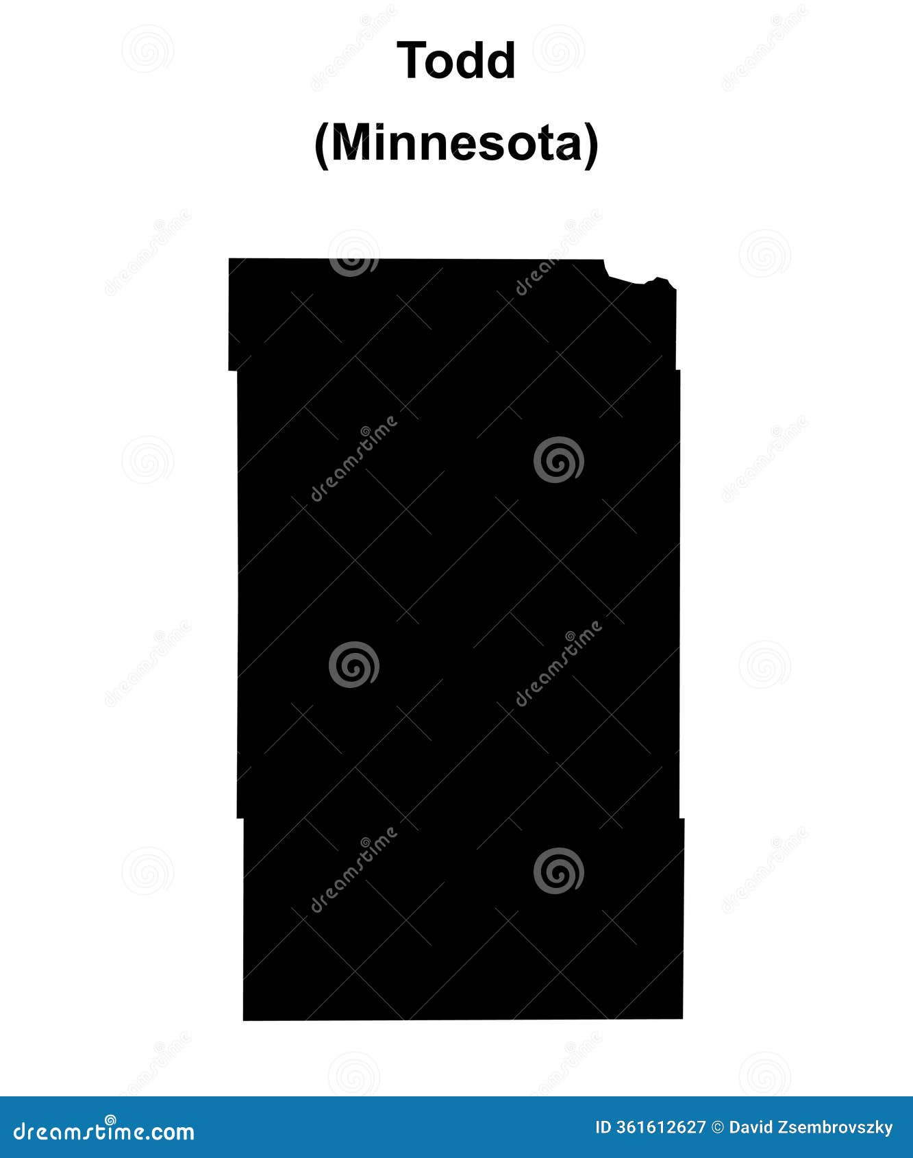 Todd outline map stock illustration. Illustration of minnesota - 361612627