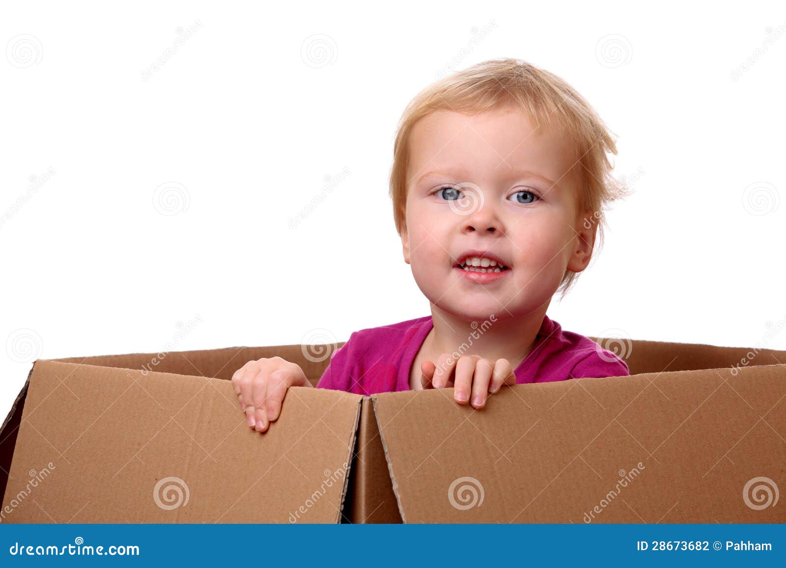 Toddler in box stock photo. Image of beautiful, business - 28673682