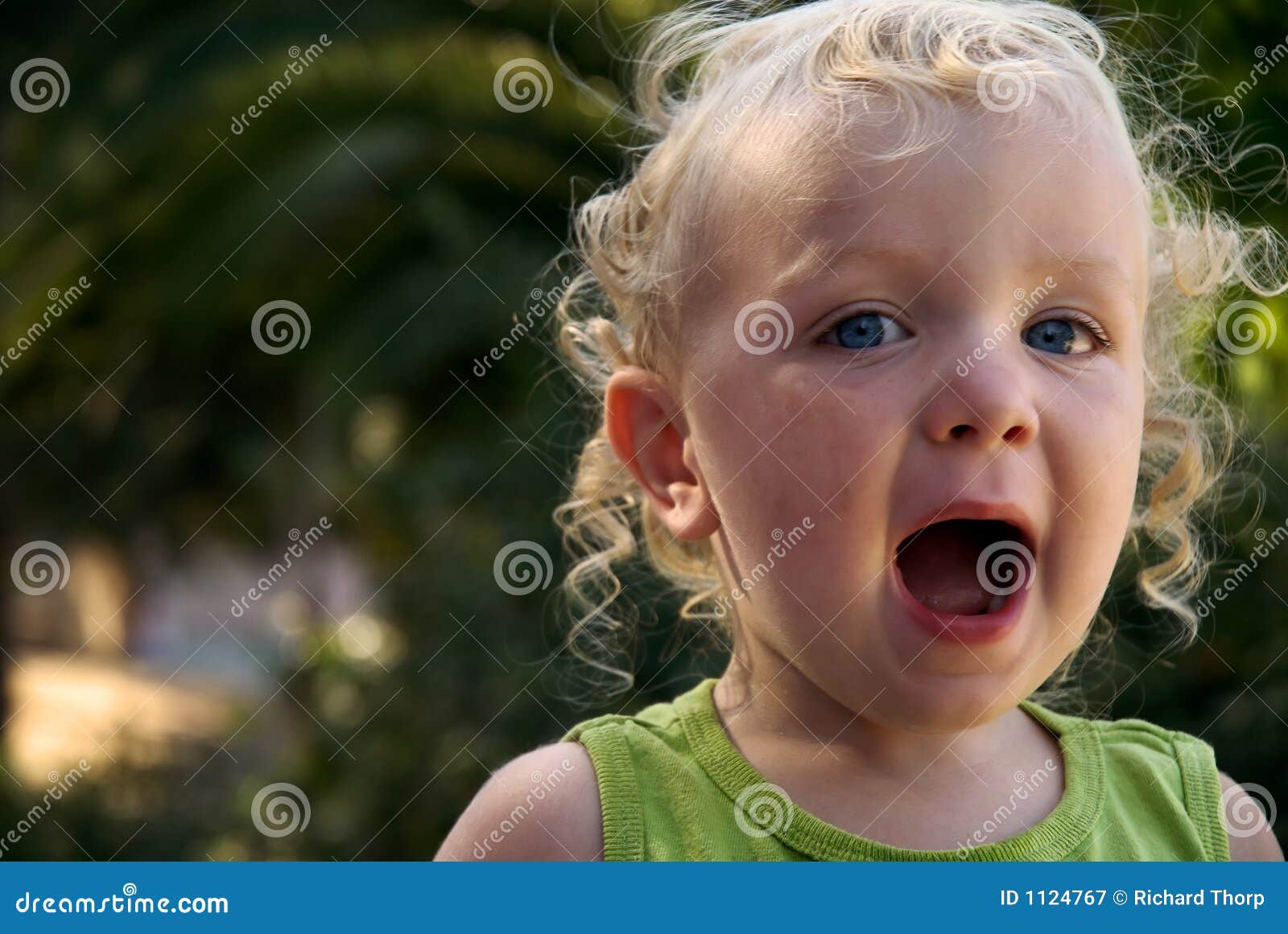 Toddler boy getting loud stock image. Image of loud, summer - 1124767
