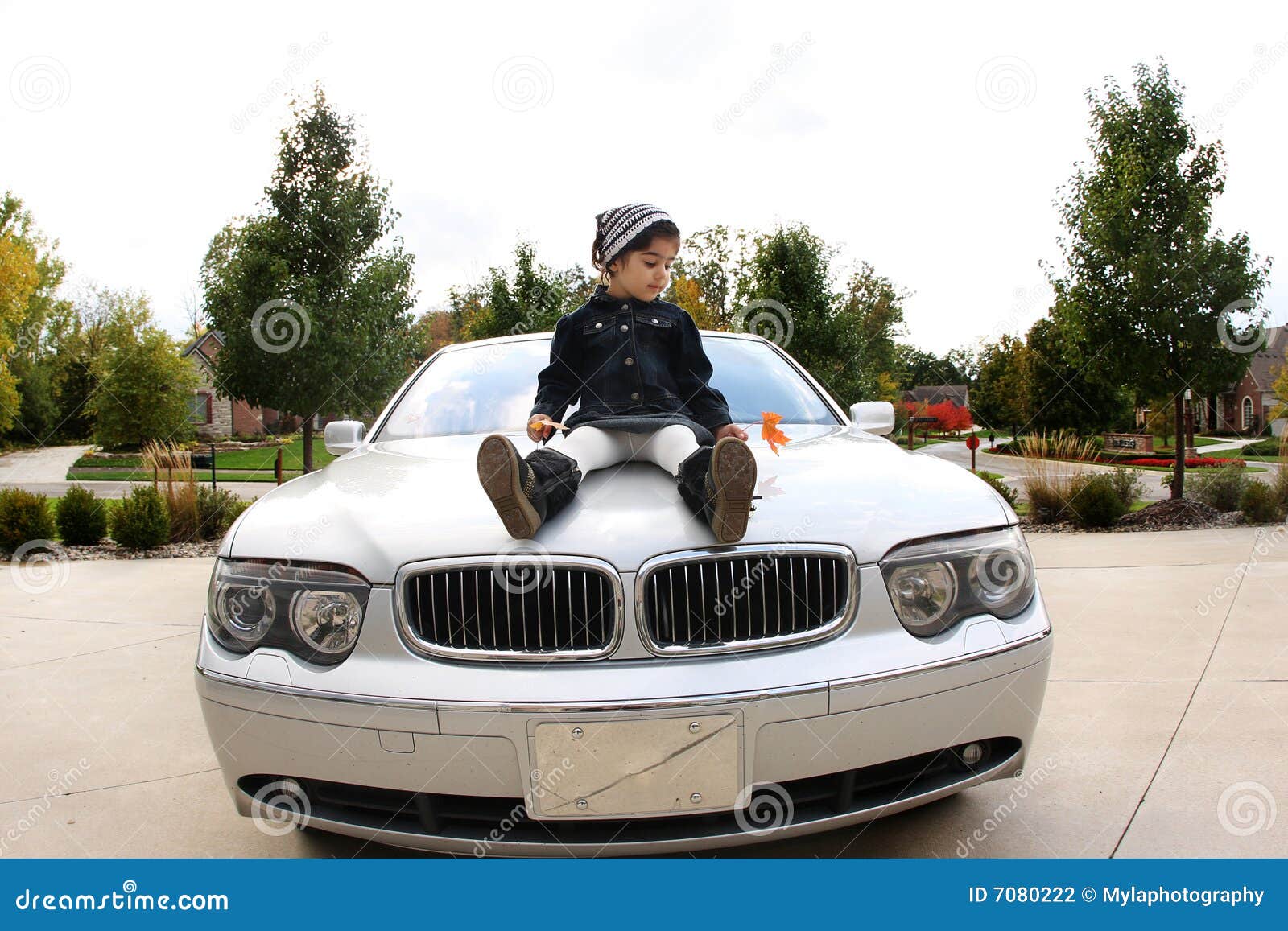 Toddler on the car stock photo. Image of girl, rims, hdri - 7080222