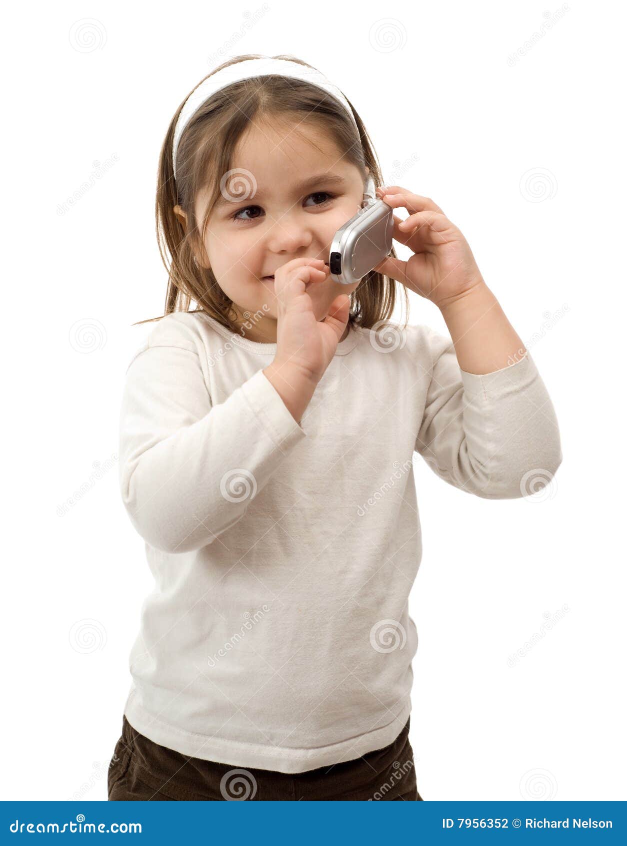 Toddler on Cell Phone stock photo. Image of isolated, child - 7956352