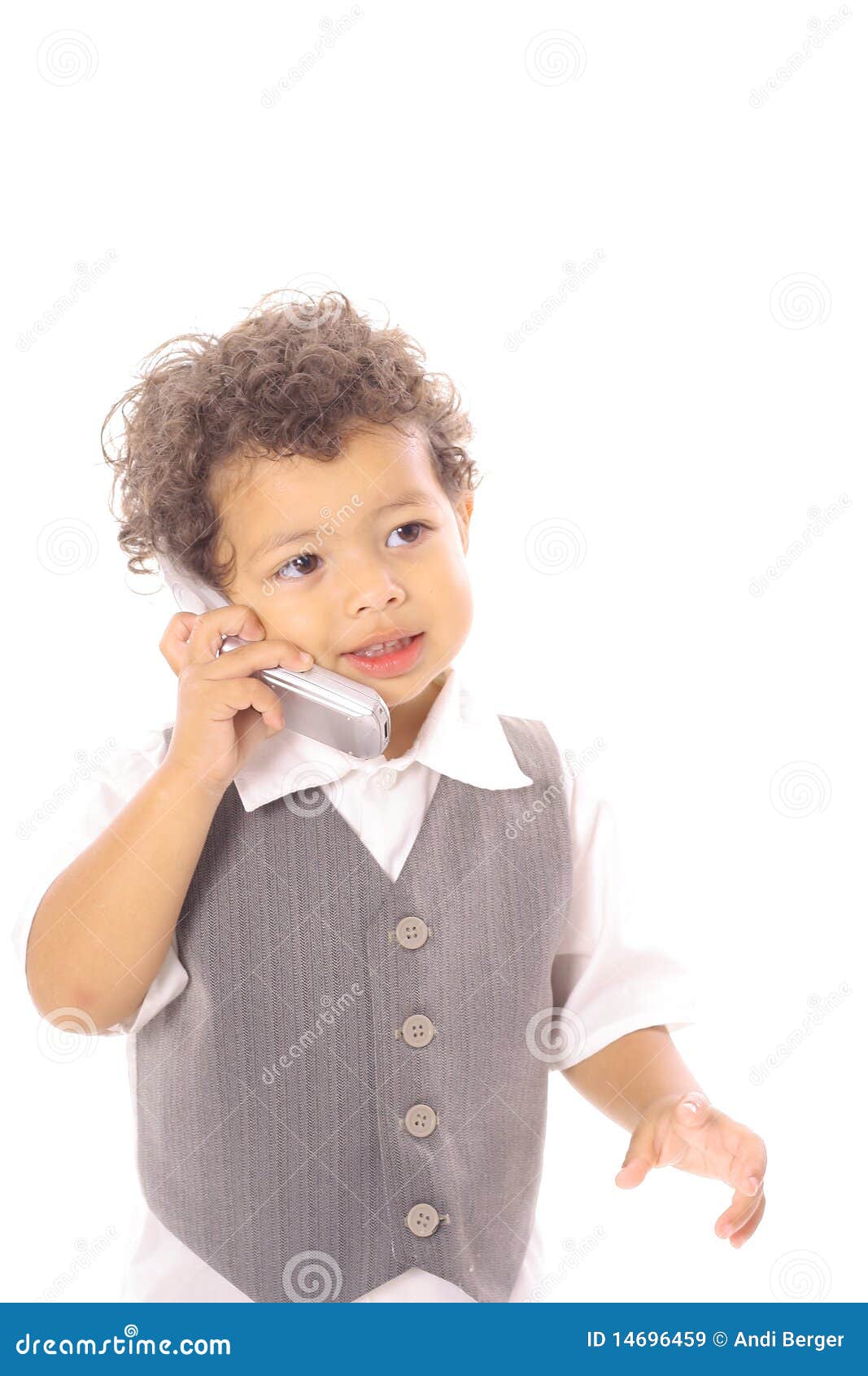 Toddler Child Talking on Cellphone Stock Image - Image of look, natal ...