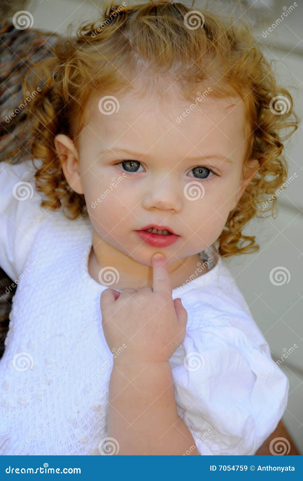 Toddler in Deep Thought stock image. Image of cute, fashion - 7054759