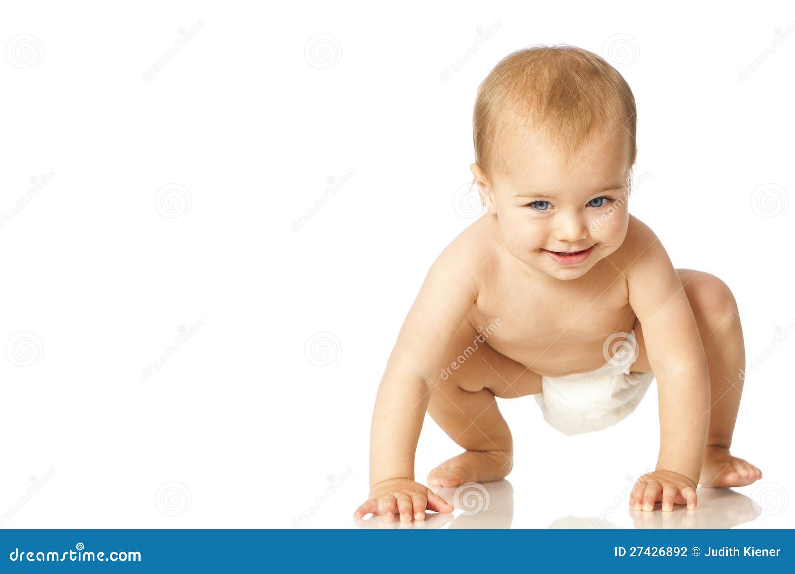 Toddler in diapers stock photo. Image of blond, child - 27426892