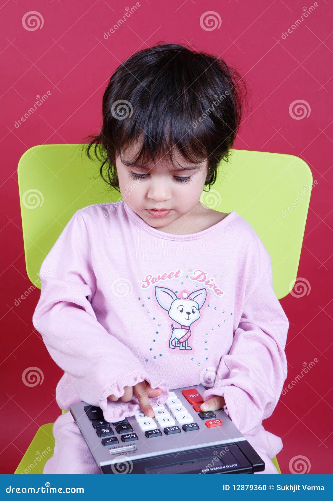 Toddler Doing Some Math Work Stock Photo - Image of cute, pretty: 12879360