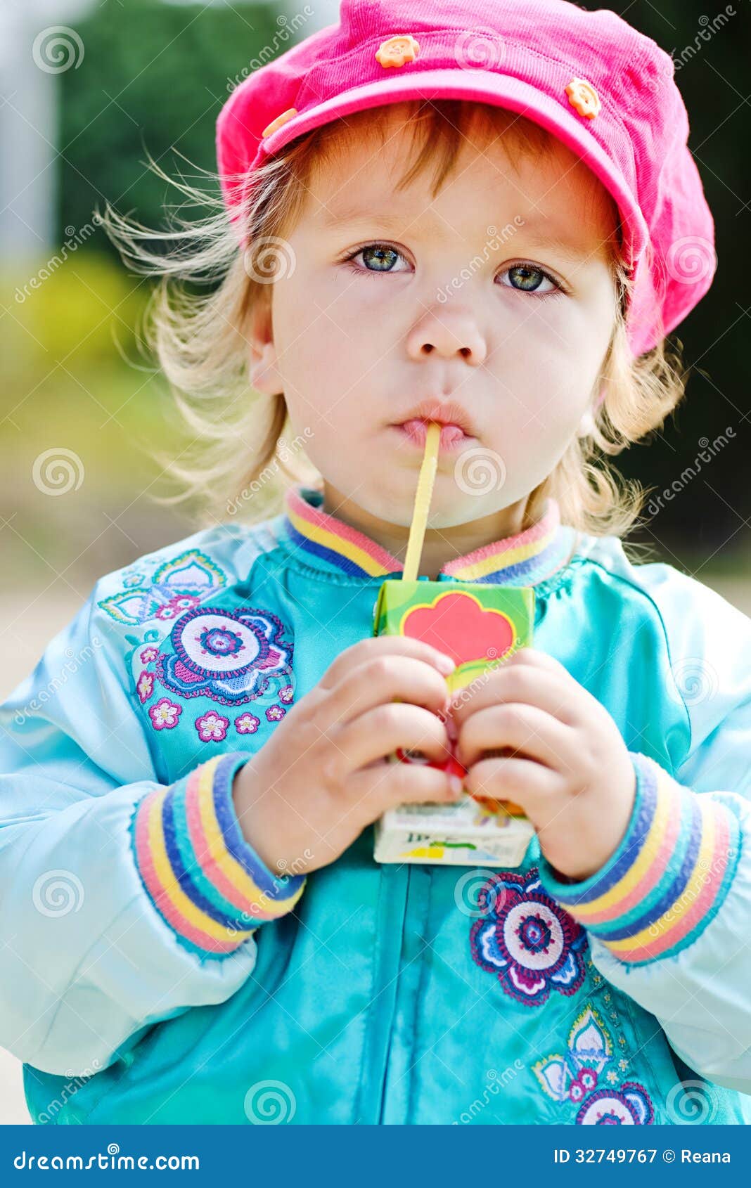 Toddler drinking juice stock image. Image of delicious - 32749767
