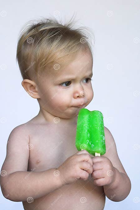 Toddler Eating Popsicle stock image. Image of frozen, innocent - 3757579