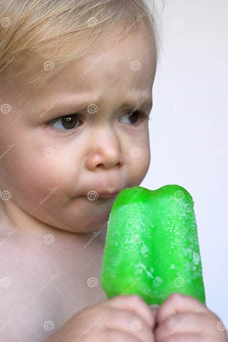 Toddler Eating Popsicle stock photo. Image of happy, frosty - 3757594
