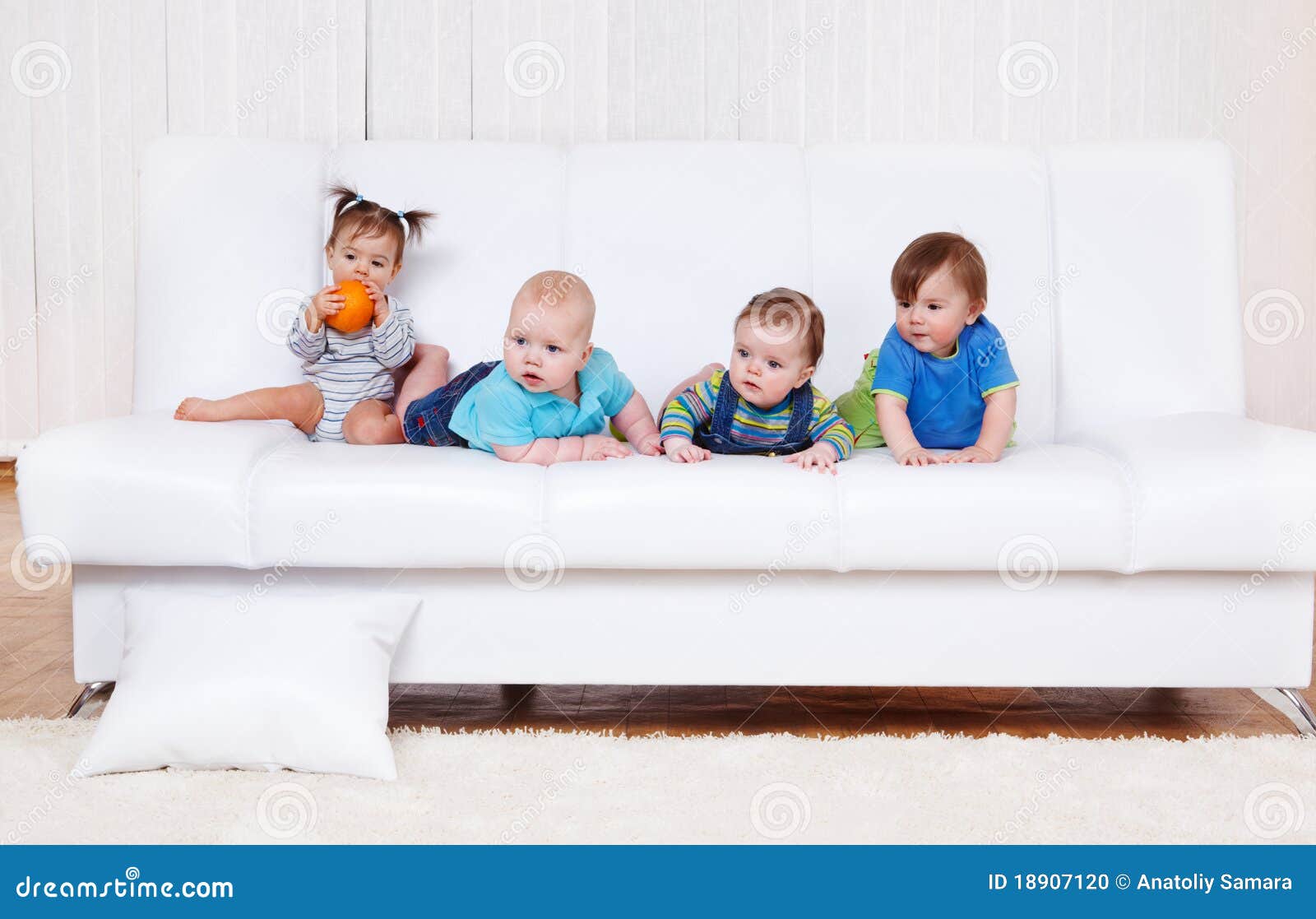 Toddler friends stock photo. Image of pillow, color, adorable - 18907120