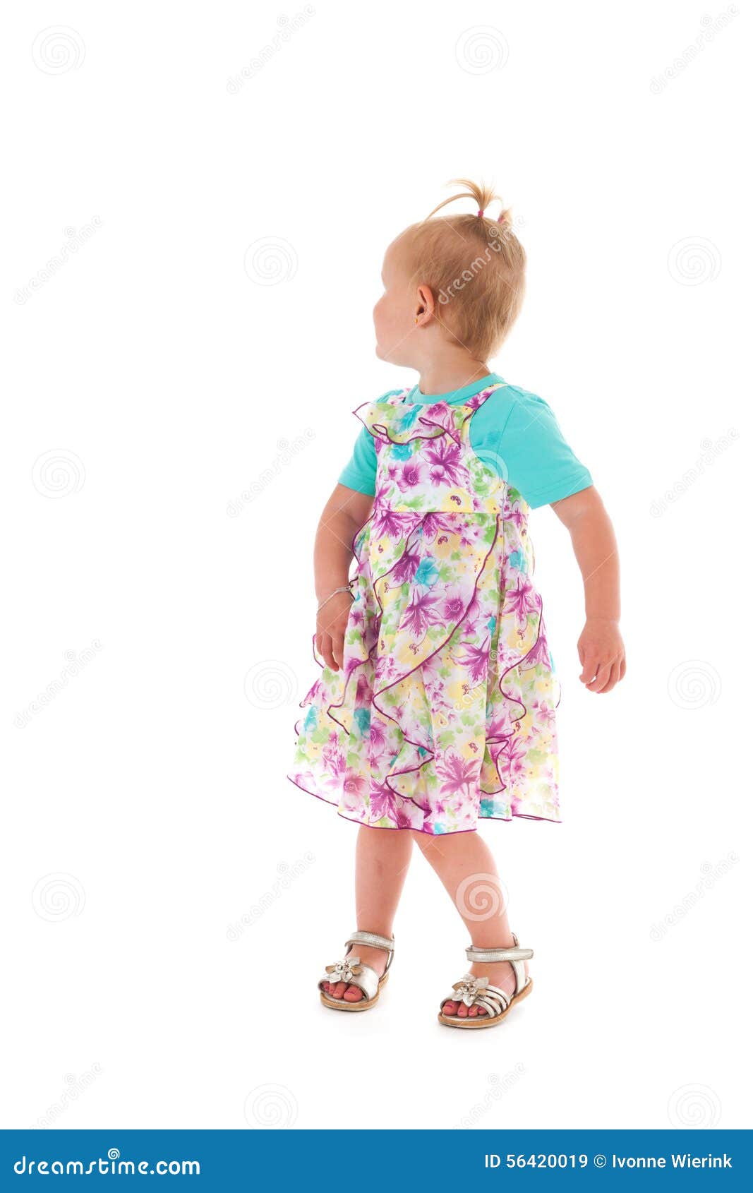 Toddler girl looking back stock image. Image of toddler - 56420019