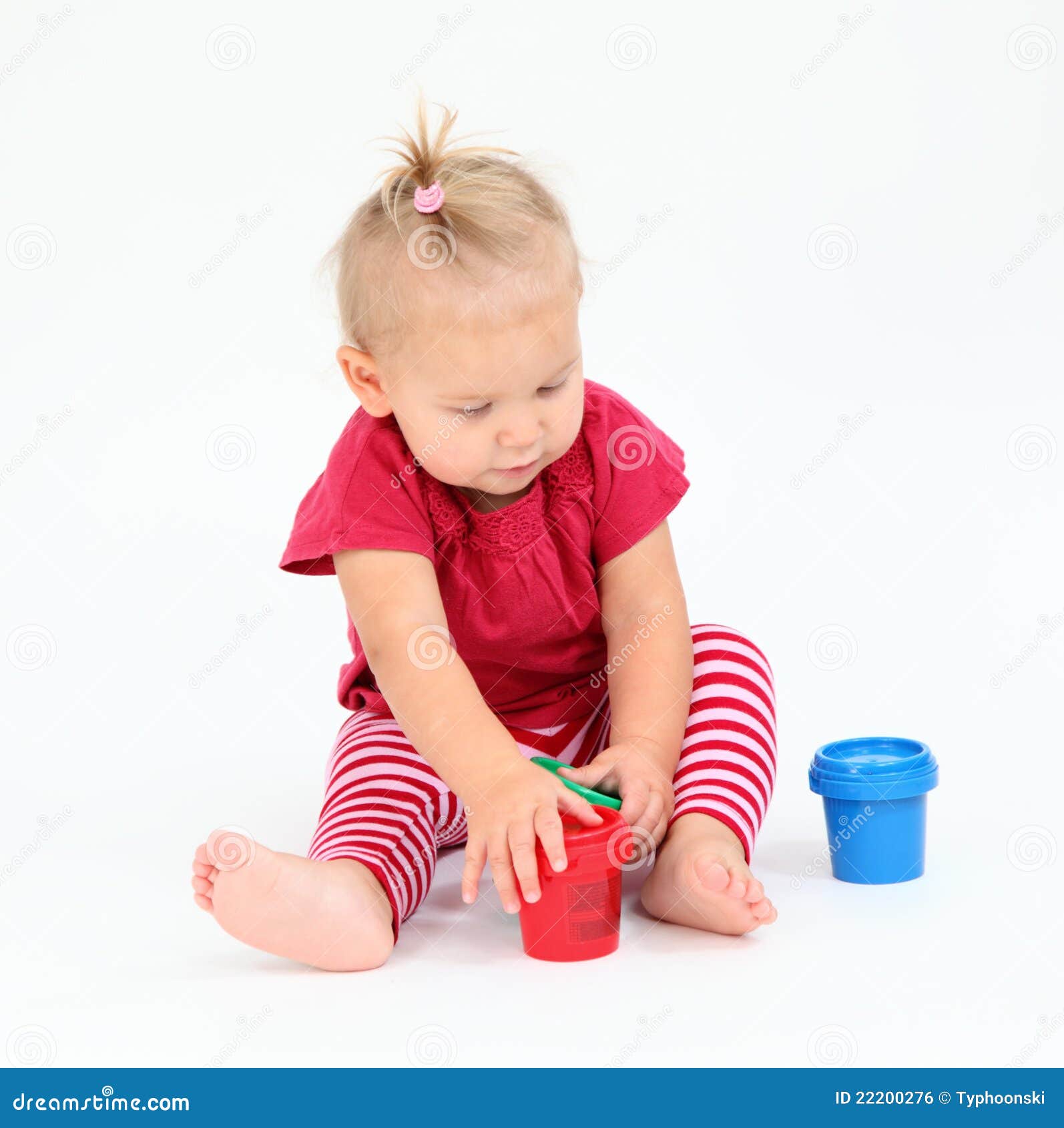 Toddler Girl Playing with Colors Stock Photo - Image of vivid, toddler ...