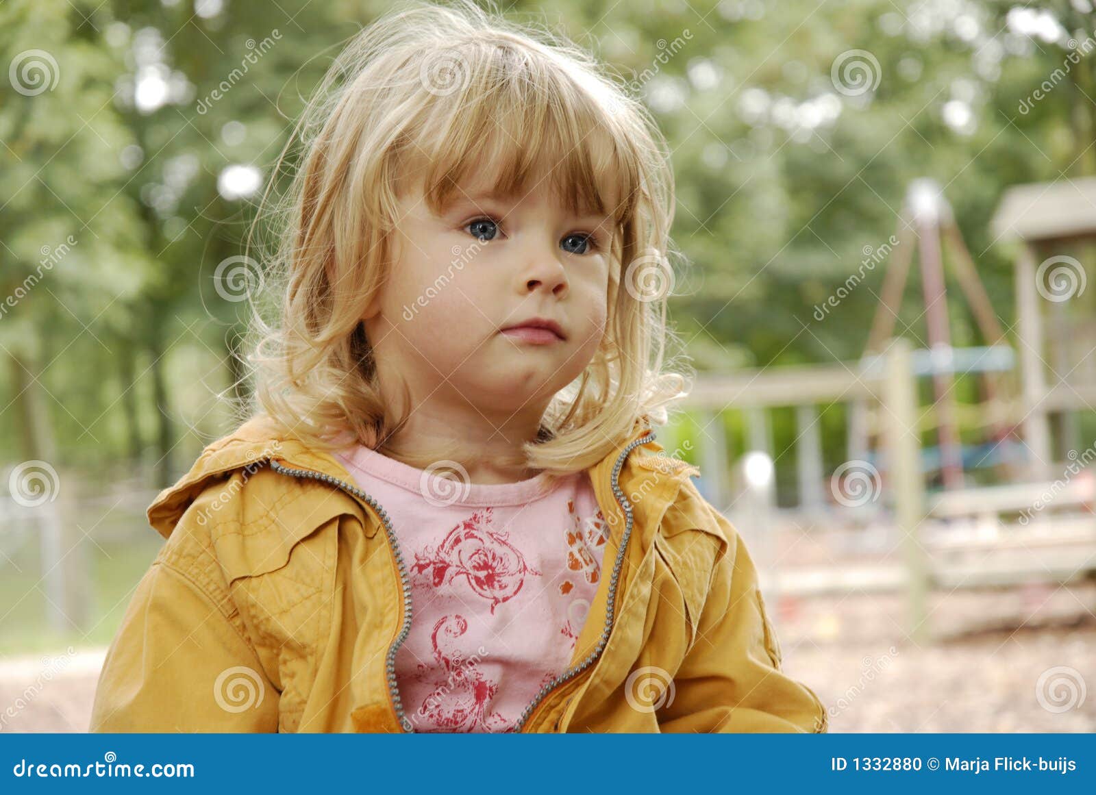 Toddler interested 1 stock photo. Image of girl, blond - 1332880