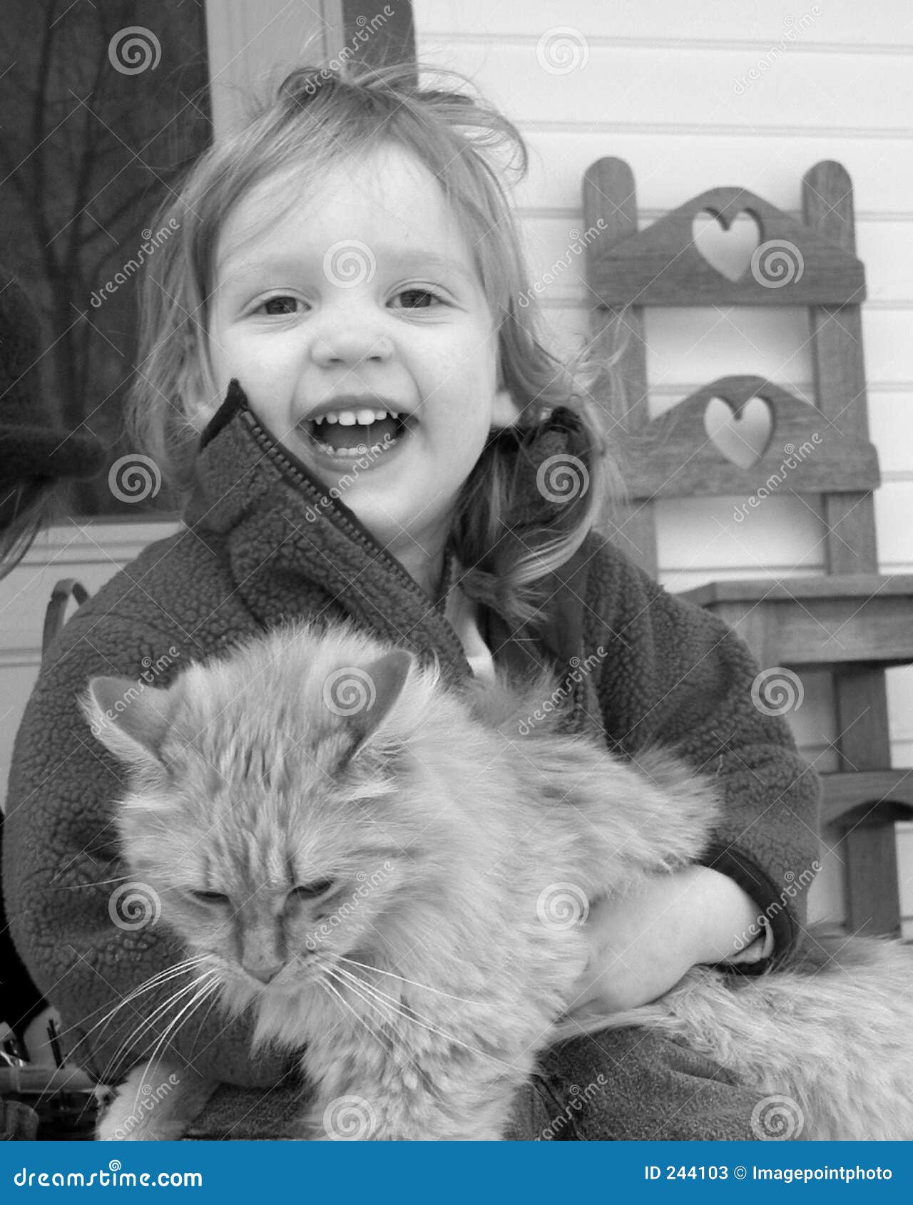 Toddler with a kitty stock image. Image of laughing, smiling - 244103